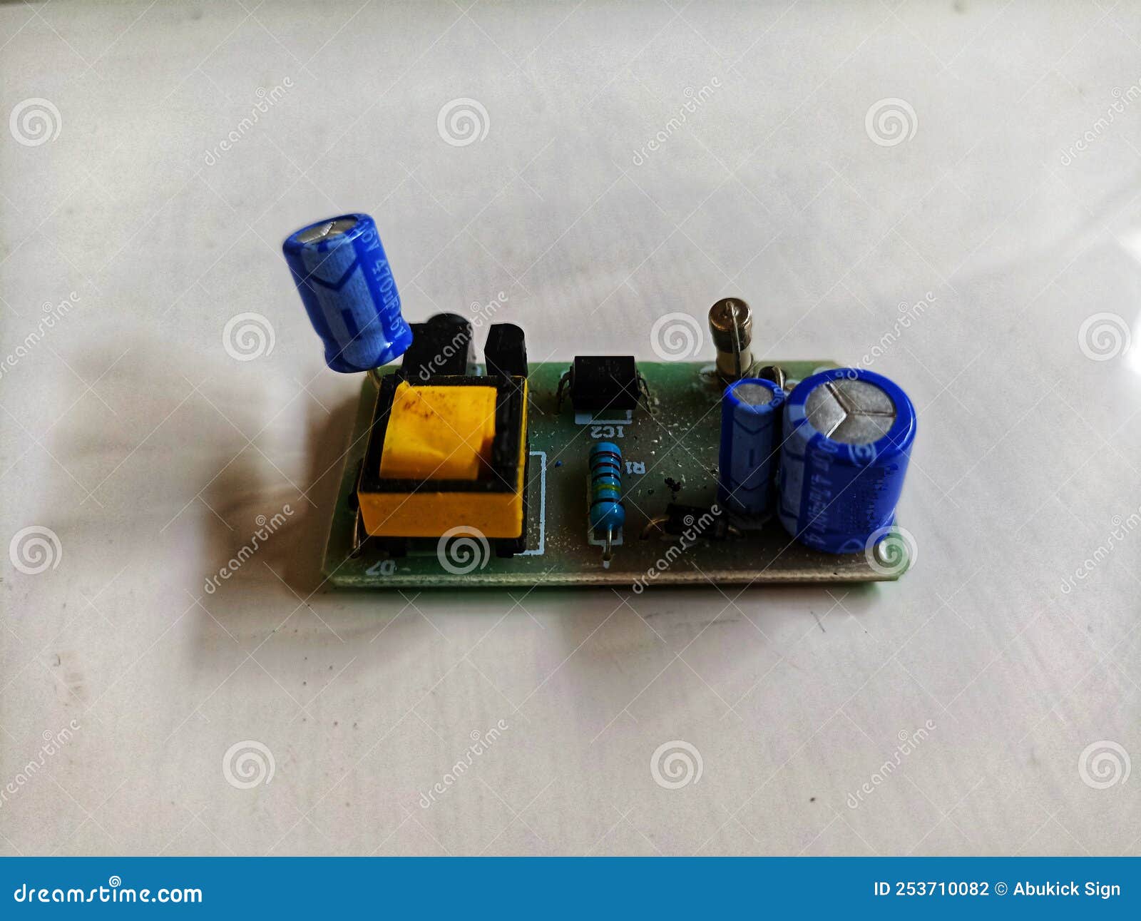 Electronic Part for Dial Up an Alarm Stock Photo - Image of yellow ...