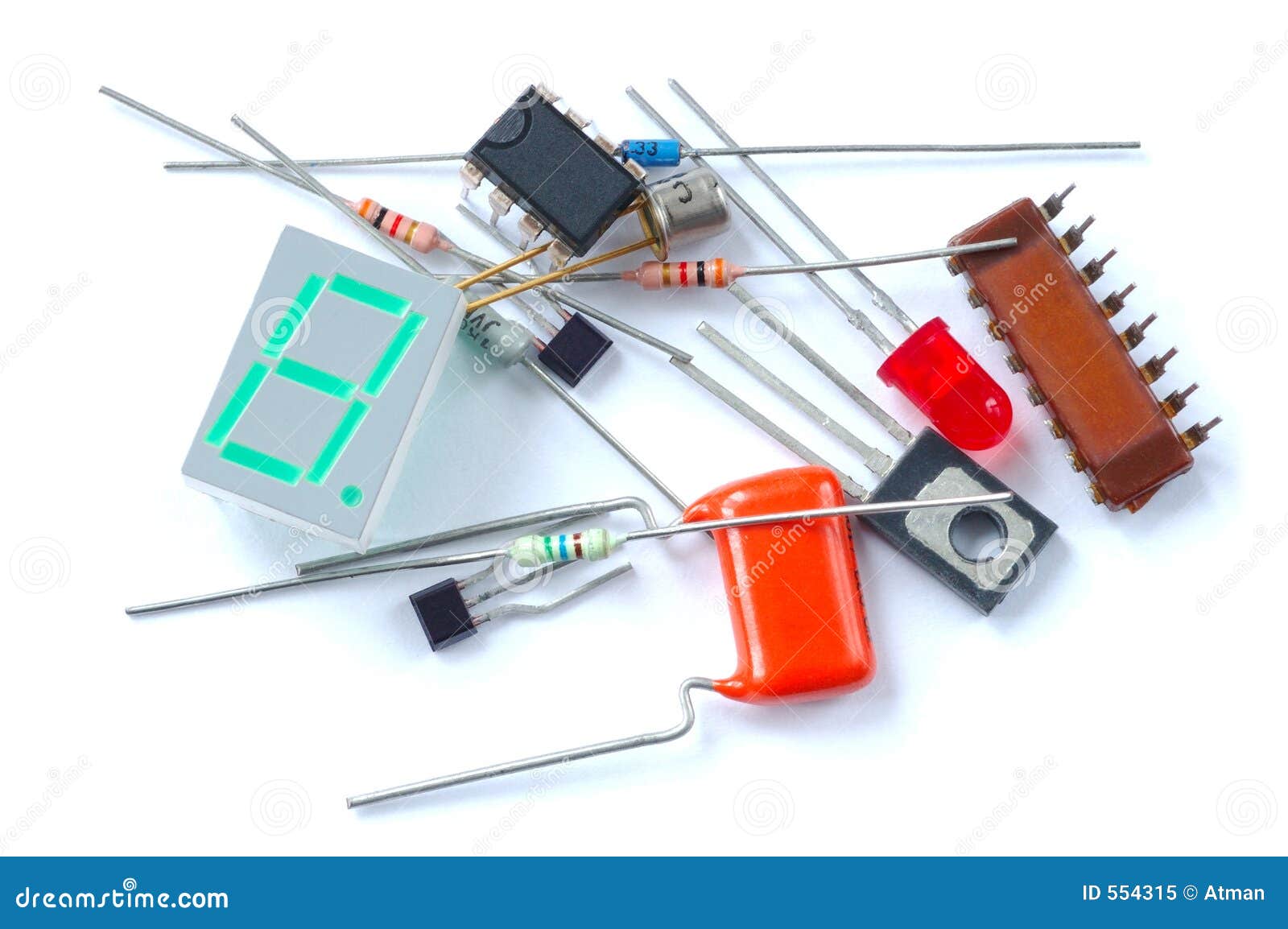 Electronic parts stock image. Image of components, parts - 554315