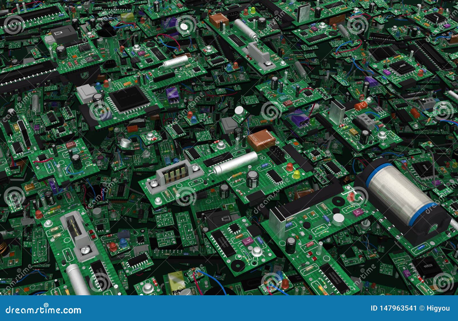 Electronic Parts Abstract stock illustration. Illustration of device ...