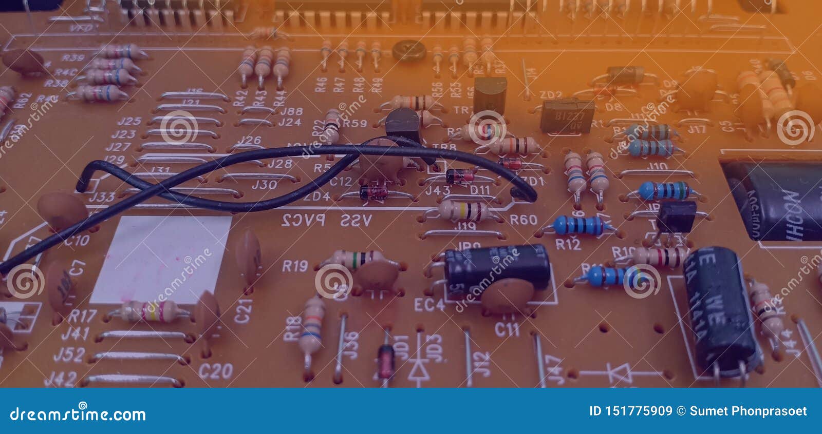 Electronic Parts on Calculators Stock Image - Image of concept, blue ...