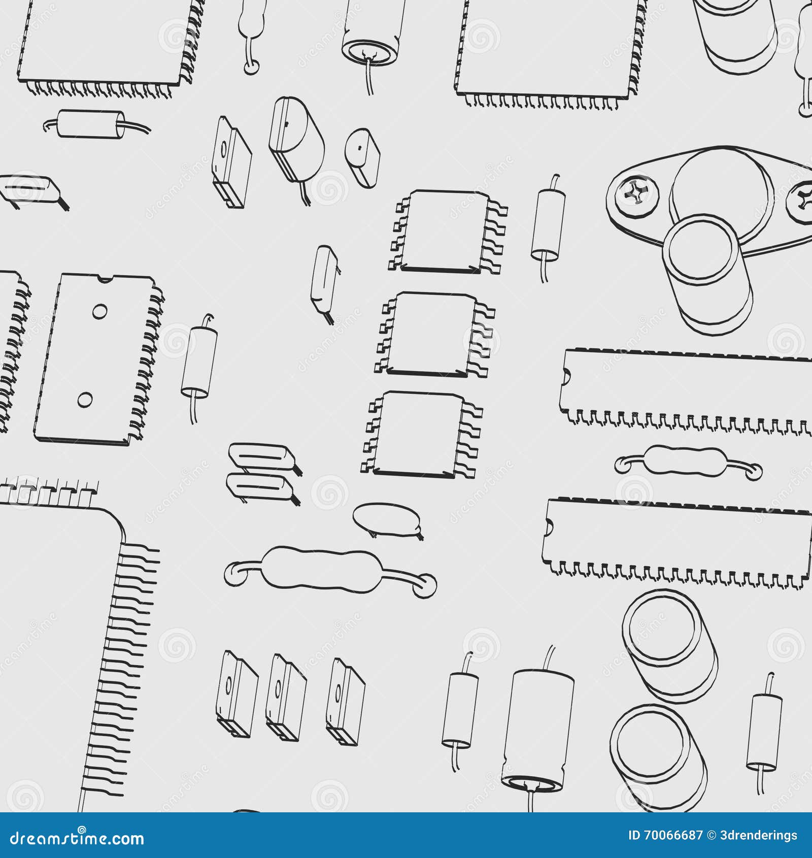 Electronic parts stock illustration. Illustration of main - 70066687