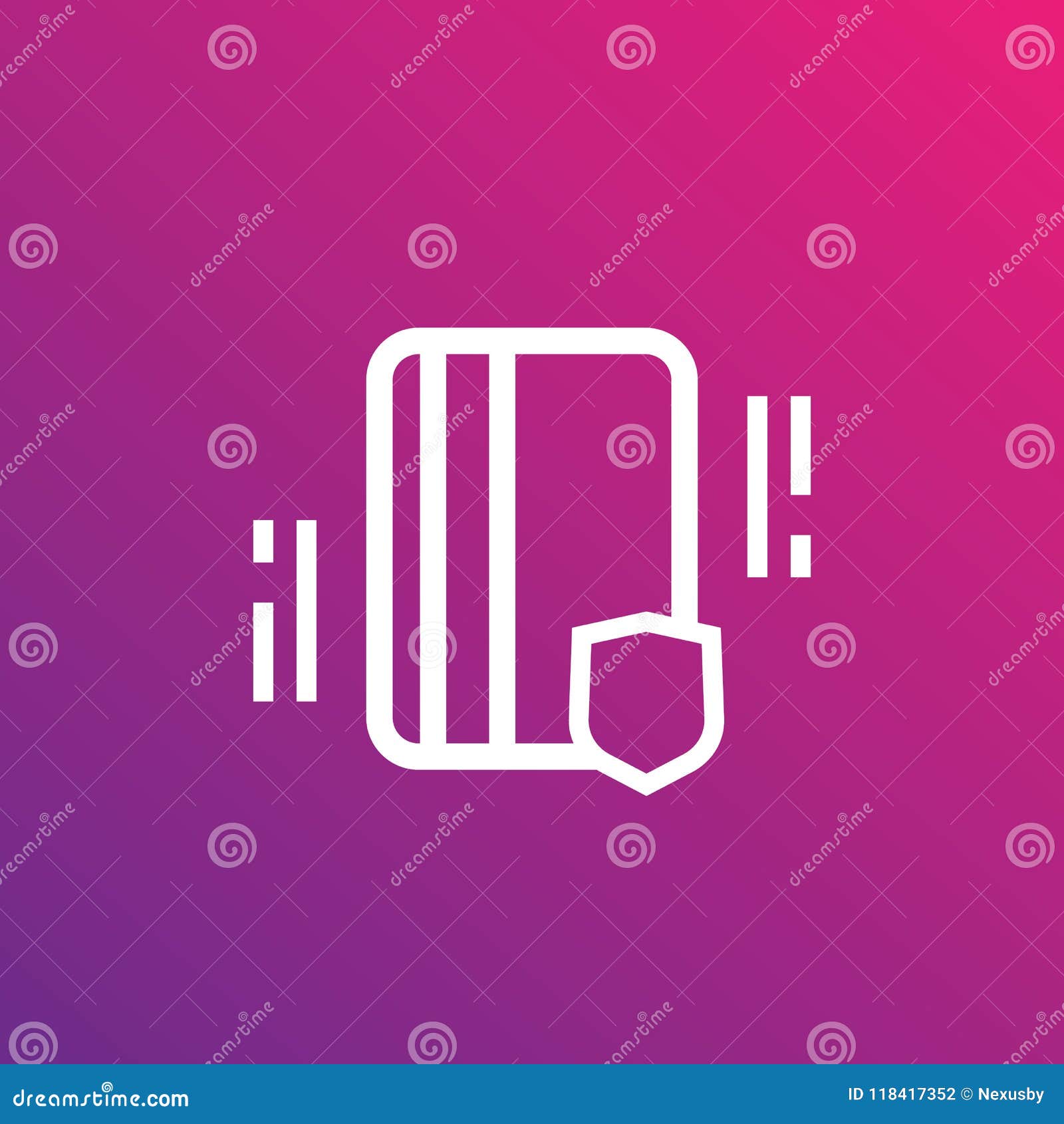 Electronic Pass, Card Key Linear Icon Stock Vector - Illustration of ...