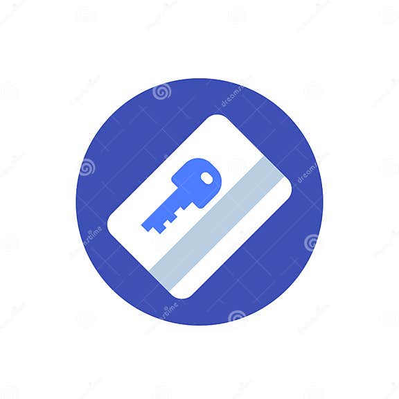 Electronic Pass, Card Key Vector Icon Stock Vector - Illustration of ...
