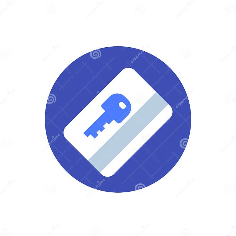 Electronic Pass, Card Key Vector Icon Stock Vector - Illustration of ...