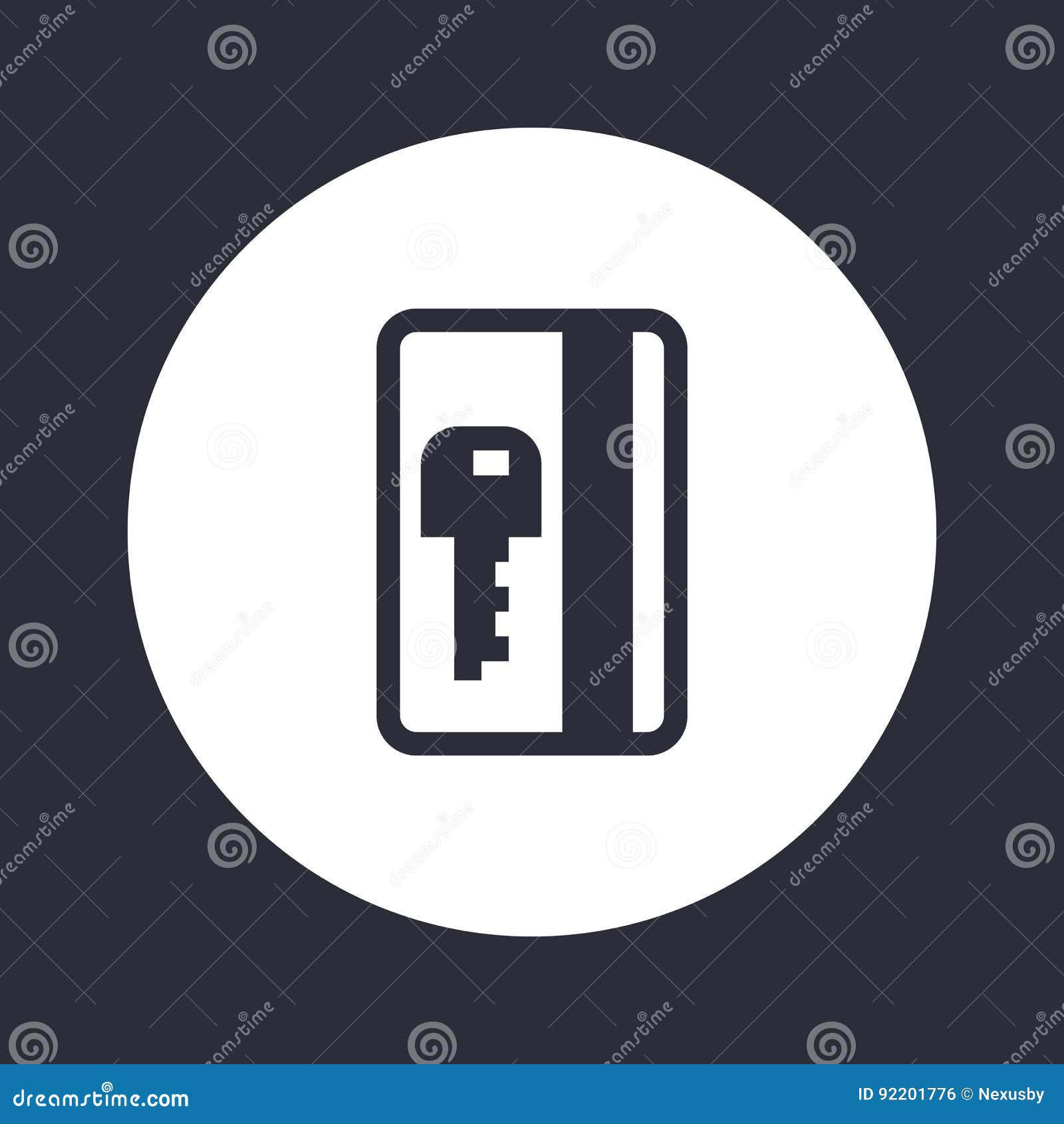 Electronic Pass Icon Over White, Plastic Card Key Stock Vector ...