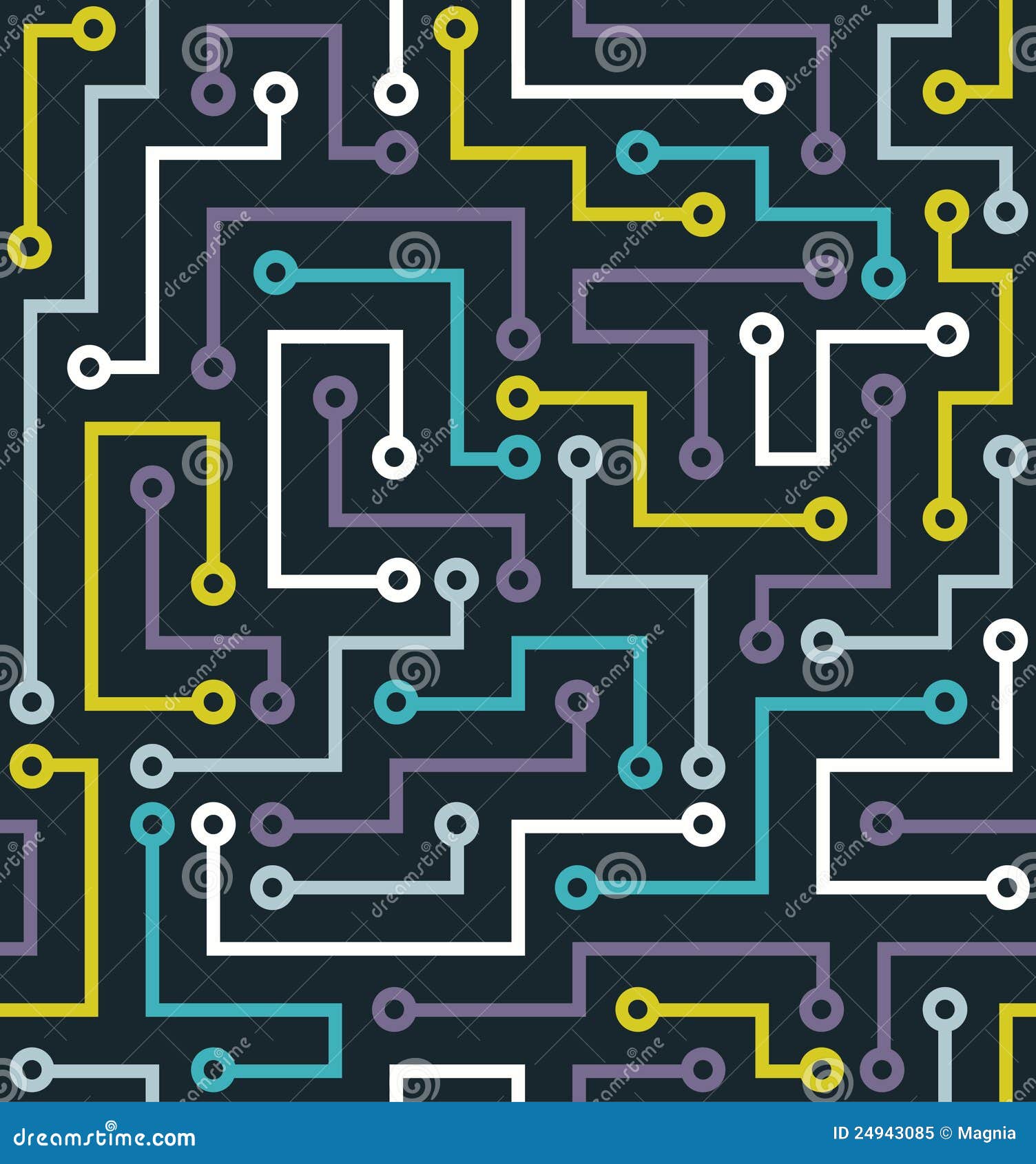 Electronic pattern stock vector. Illustration of color - 24943085