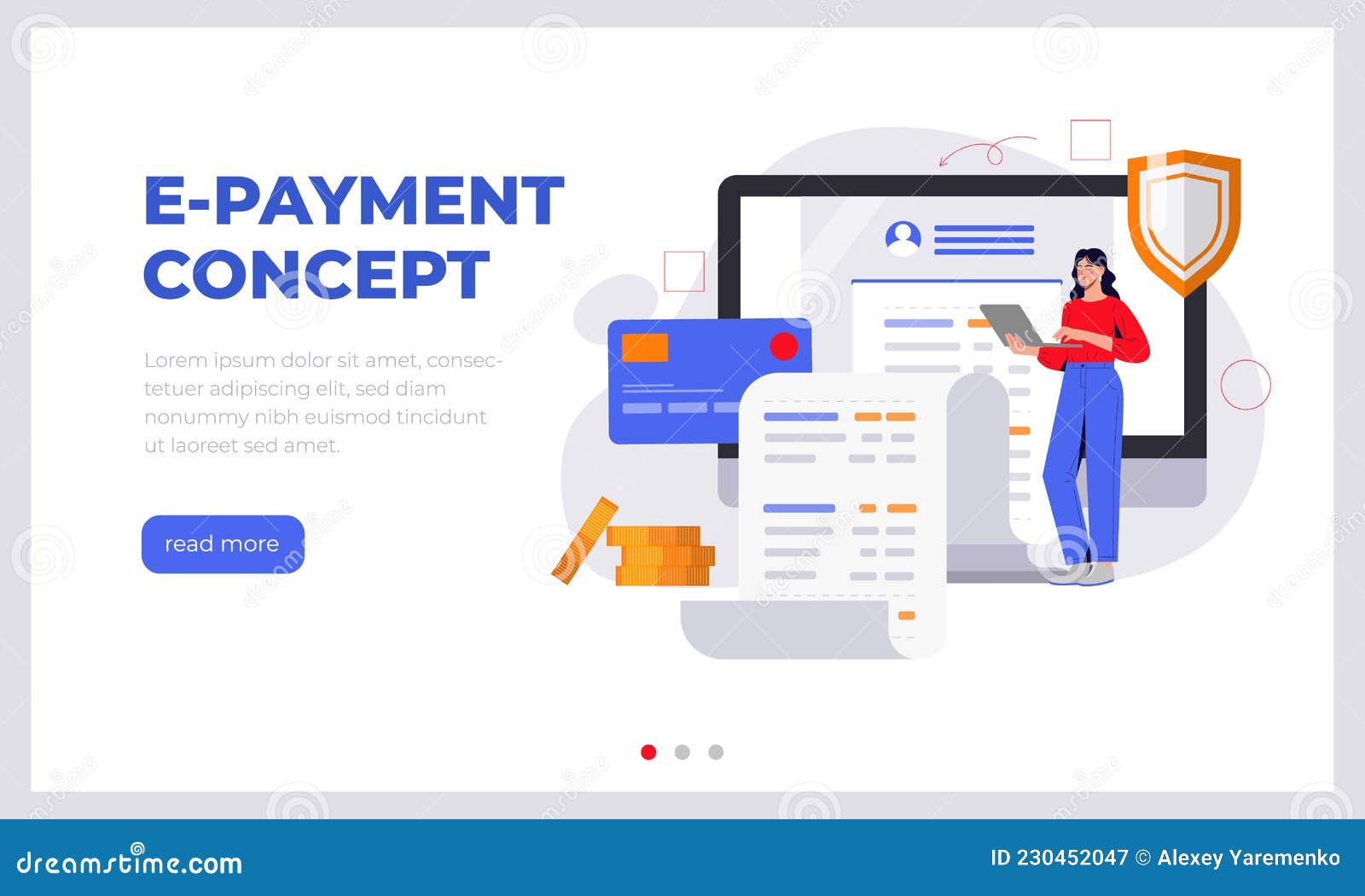 Electronic Payment Digital Receipt, Online Banking Stock Vector ...