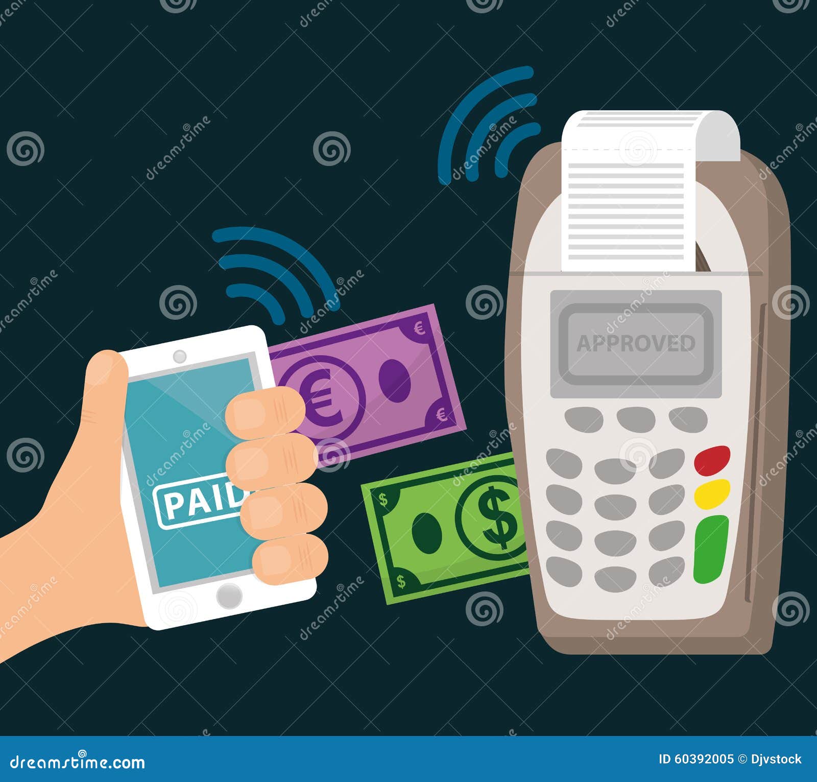Electronic Payment and Technology Stock Vector - Illustration of ...