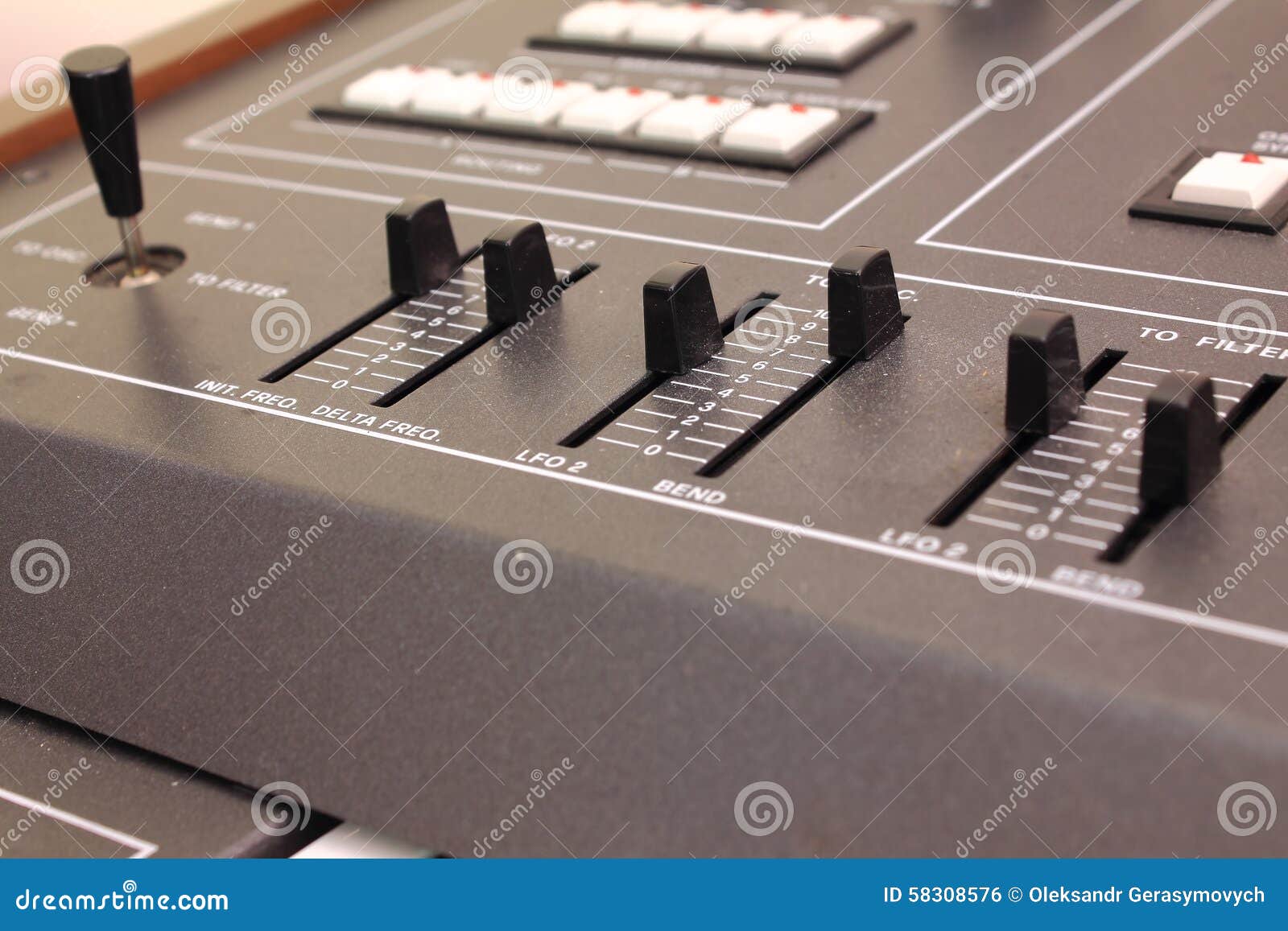 Electronic piano stock photo. Image of mode, equalizer - 58308576