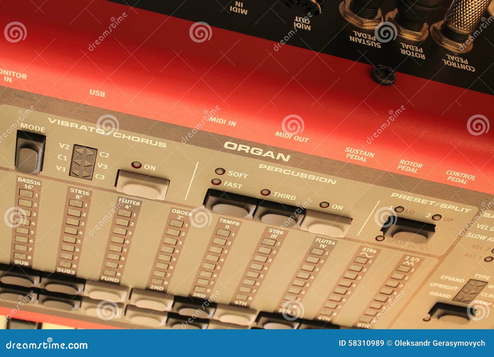 Electronic piano stock image. Image of stopper, buttons - 58310989