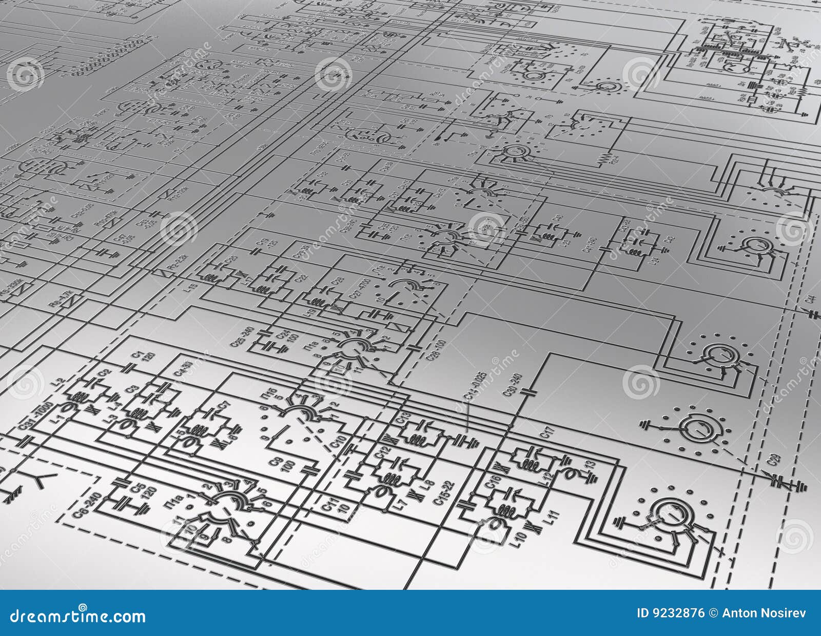 Electronic plan stock illustration. Illustration of mechanics - 9232876