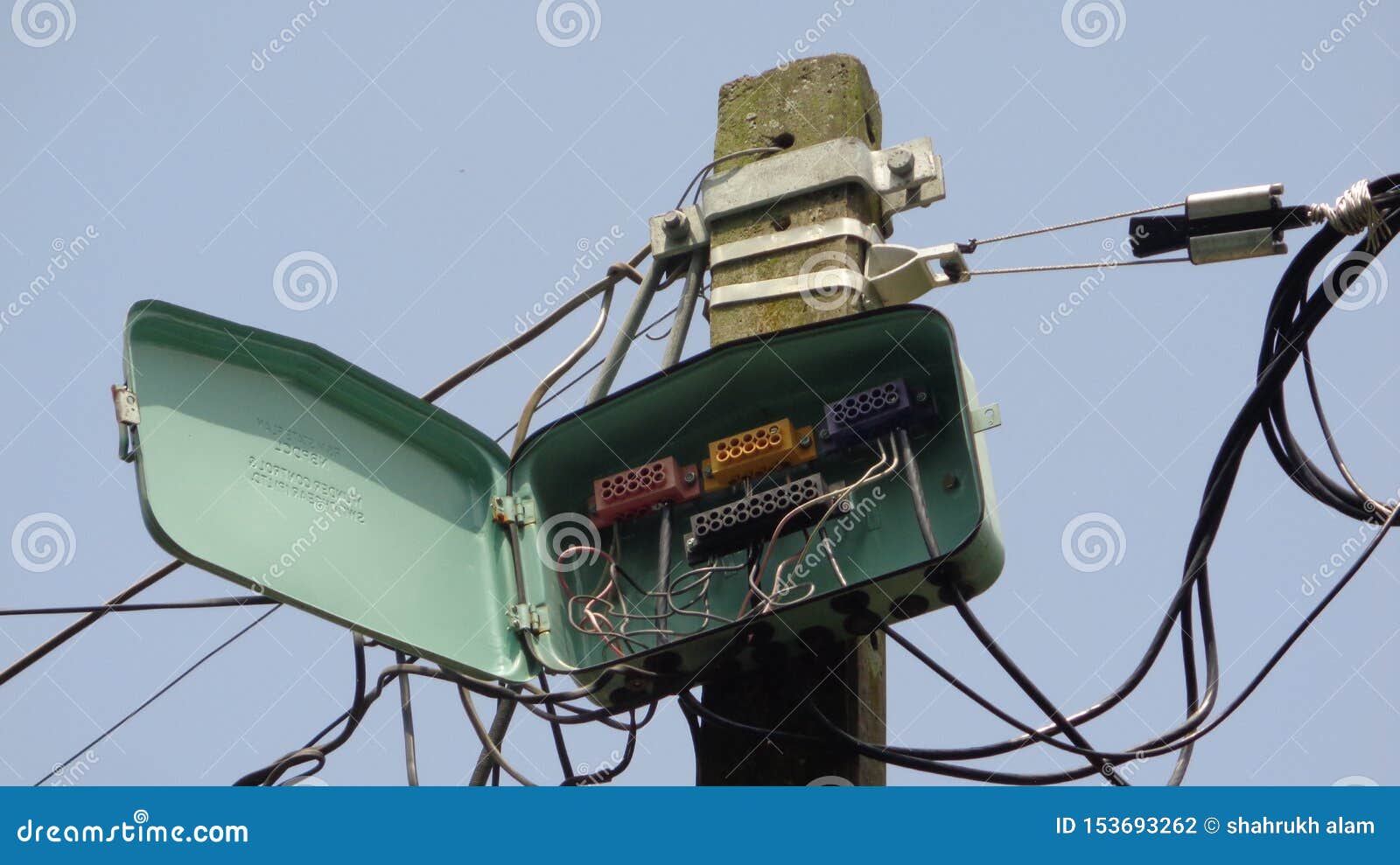 Electronic Poll Connection Box Stock Photo - Image of rural, poll ...