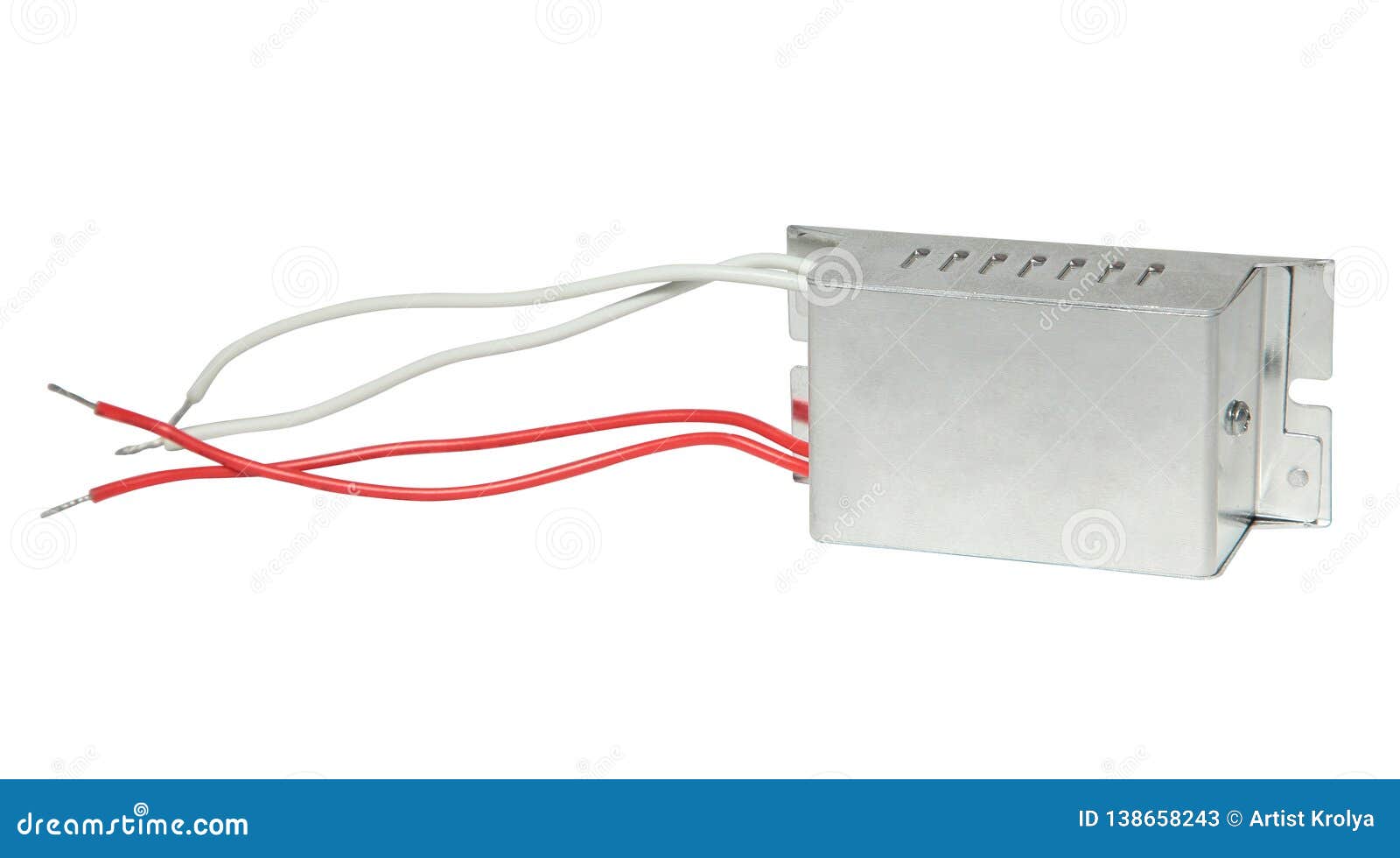 Electronic Power Supply Unit on White Background. Stock Image - Image ...