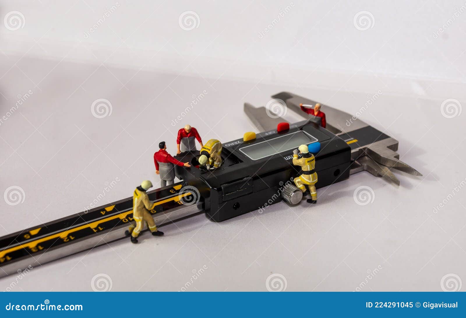 Electronic Precision Caliber Maintenance Miniature Worker Stock Image ...