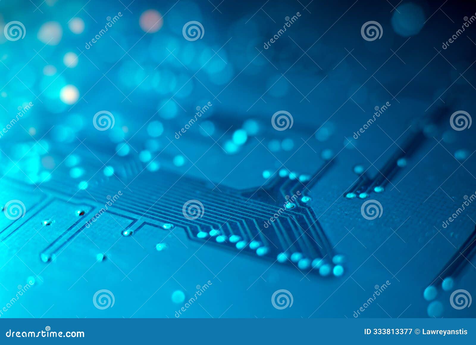 Electronic Printed Circuit Board PCB Close Up Stock Image - Image of ...