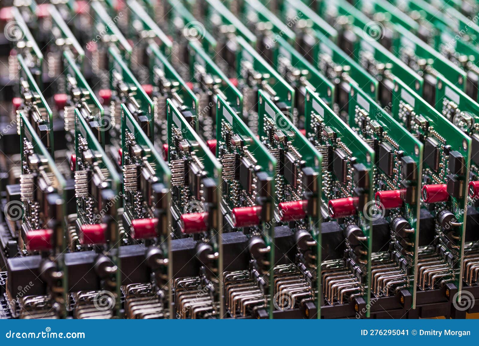 Electronic Production Ideas. Closeup View of Batch of Ready Automotive ...