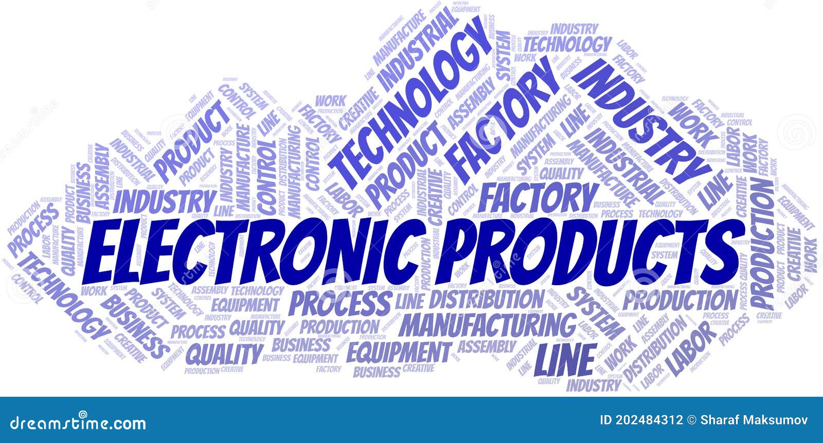 Electronic Products Word Cloud Create with Text only. Stock ...