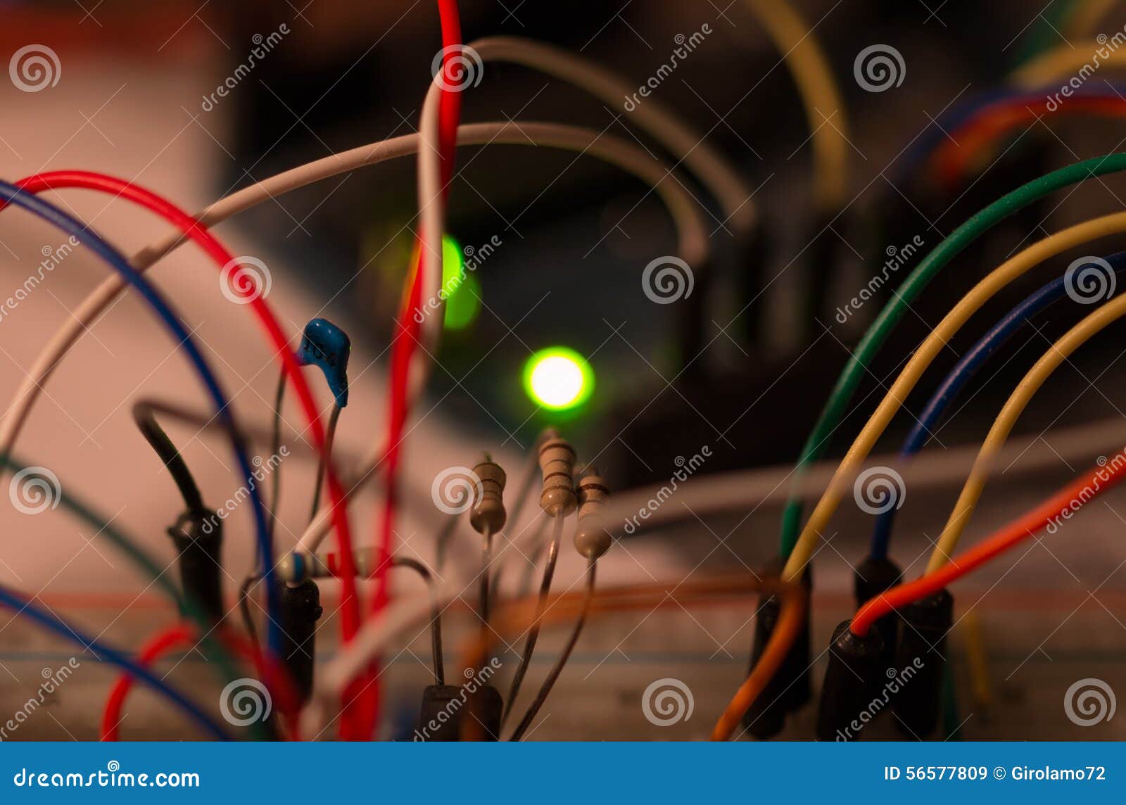 Electronic prototype stock image. Image of capacitor - 56577809