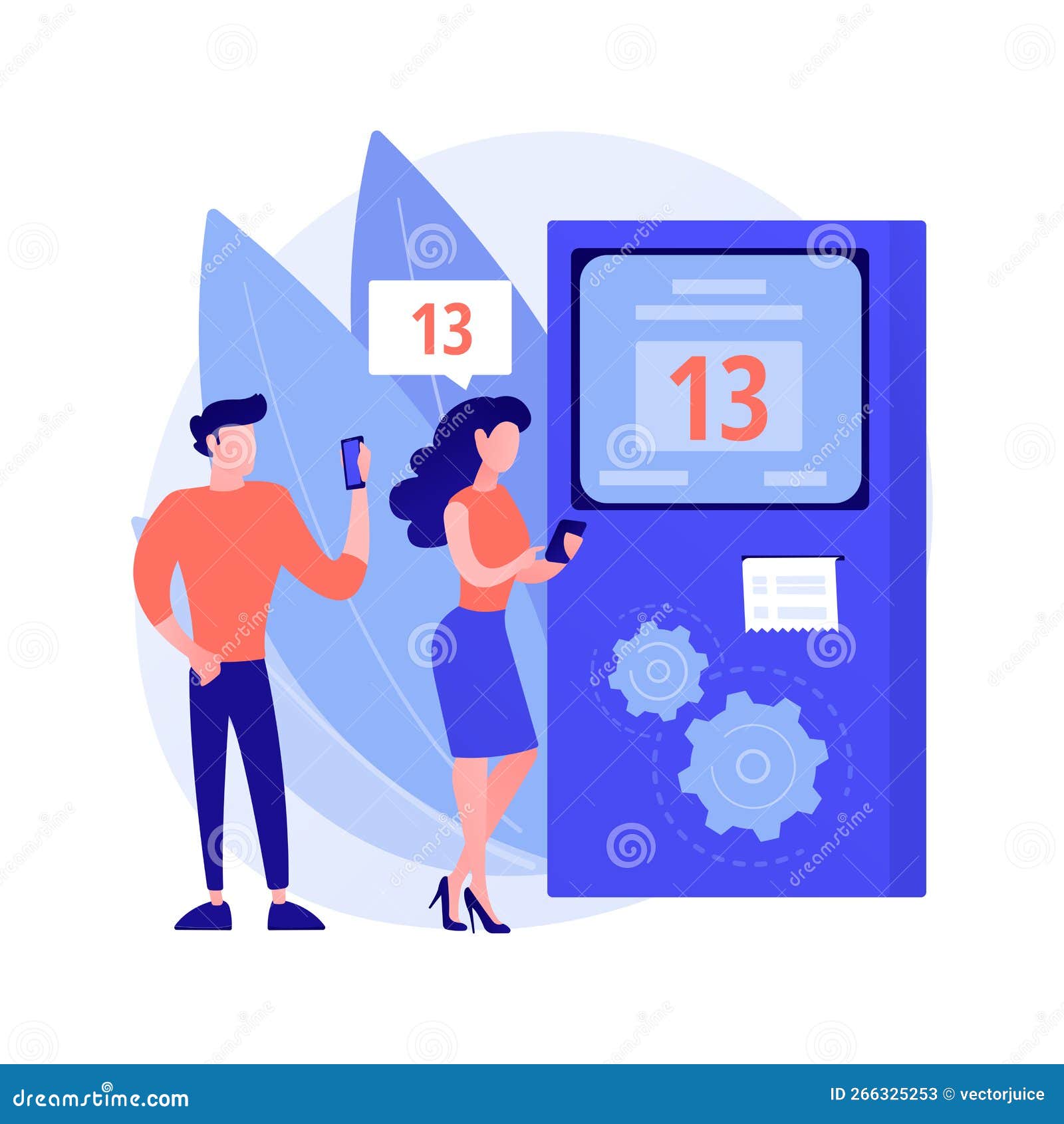 Electronic Queuing System Abstract Concept Vector Illustration Stock ...