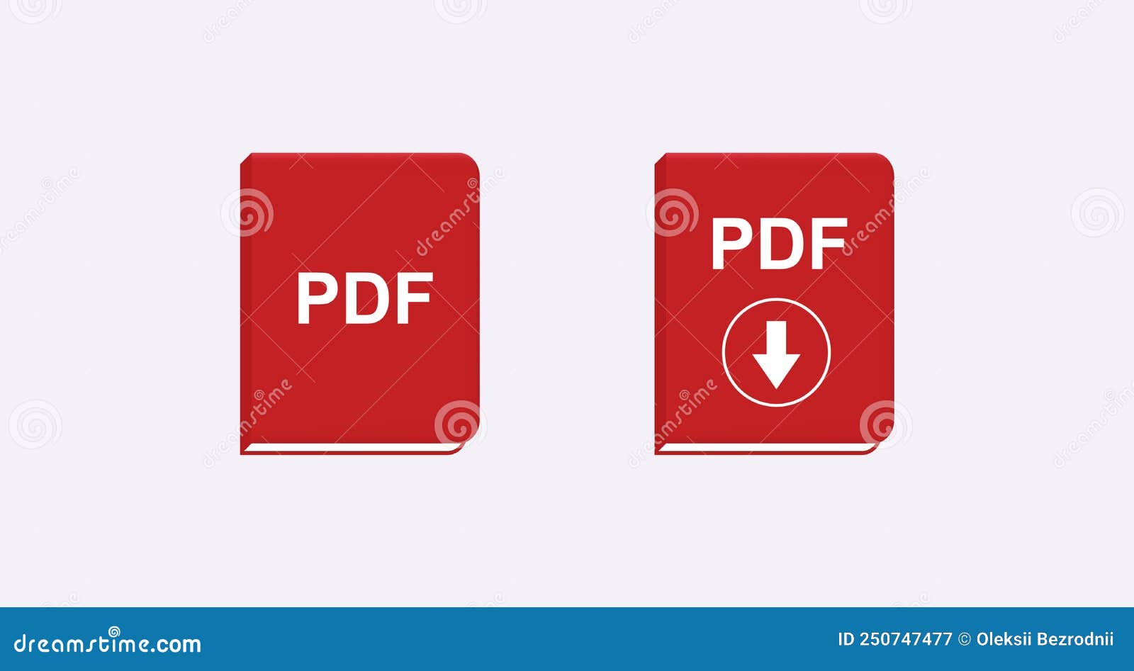 Electronic Red Book in Pdf Format Template Stock Vector - Illustration ...