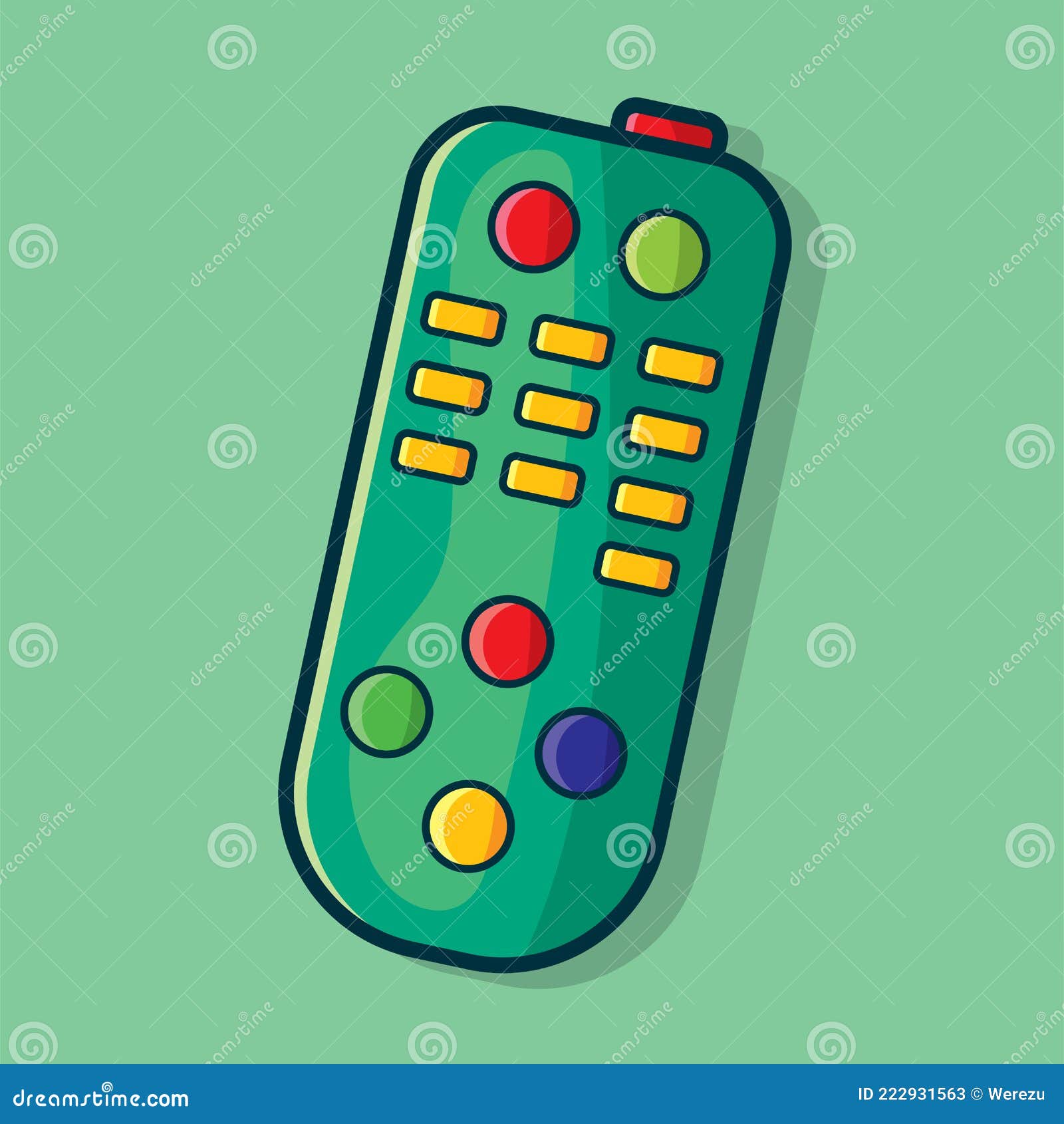 Electronic Remote Control Vector Illustration in Flat Style Stock ...