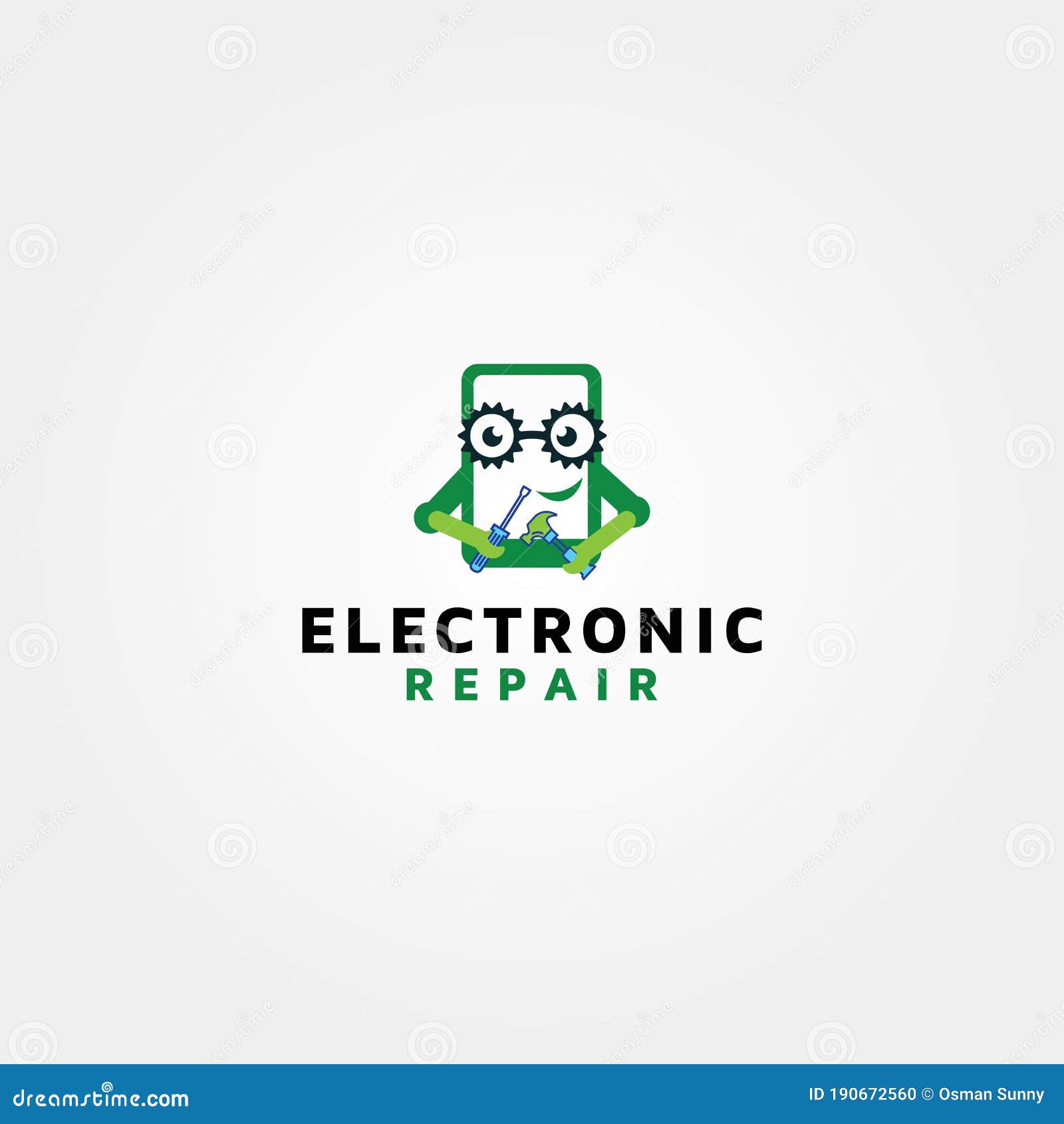 Electronic Repair Vector Logo Design Template Stock Vector ...