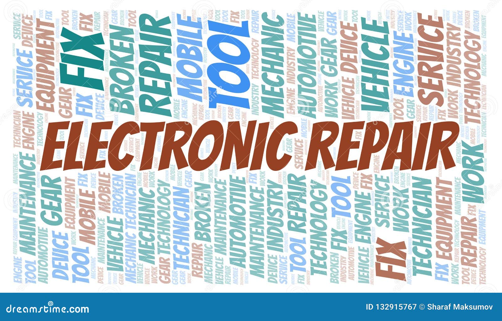 Electronic Repair Word Cloud Stock Illustration - Illustration of ...