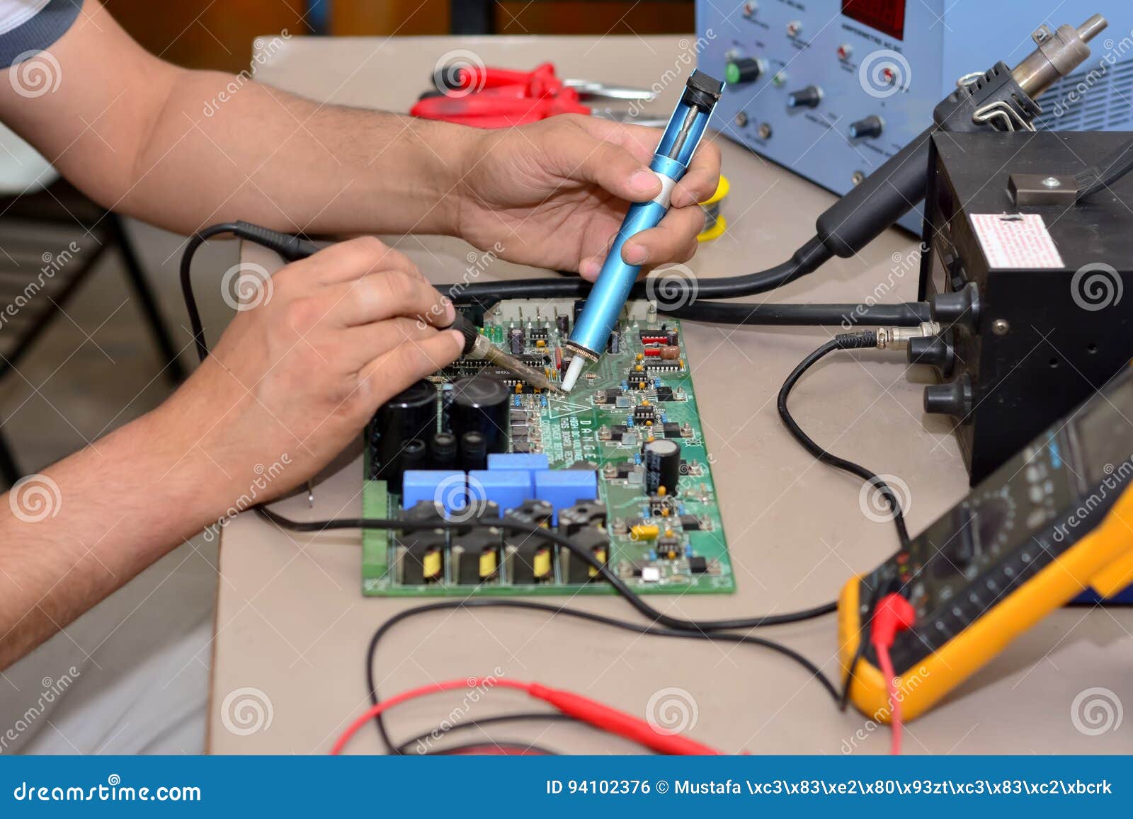 Electronic repairman stock photo. Image of assembly, industry - 94102376