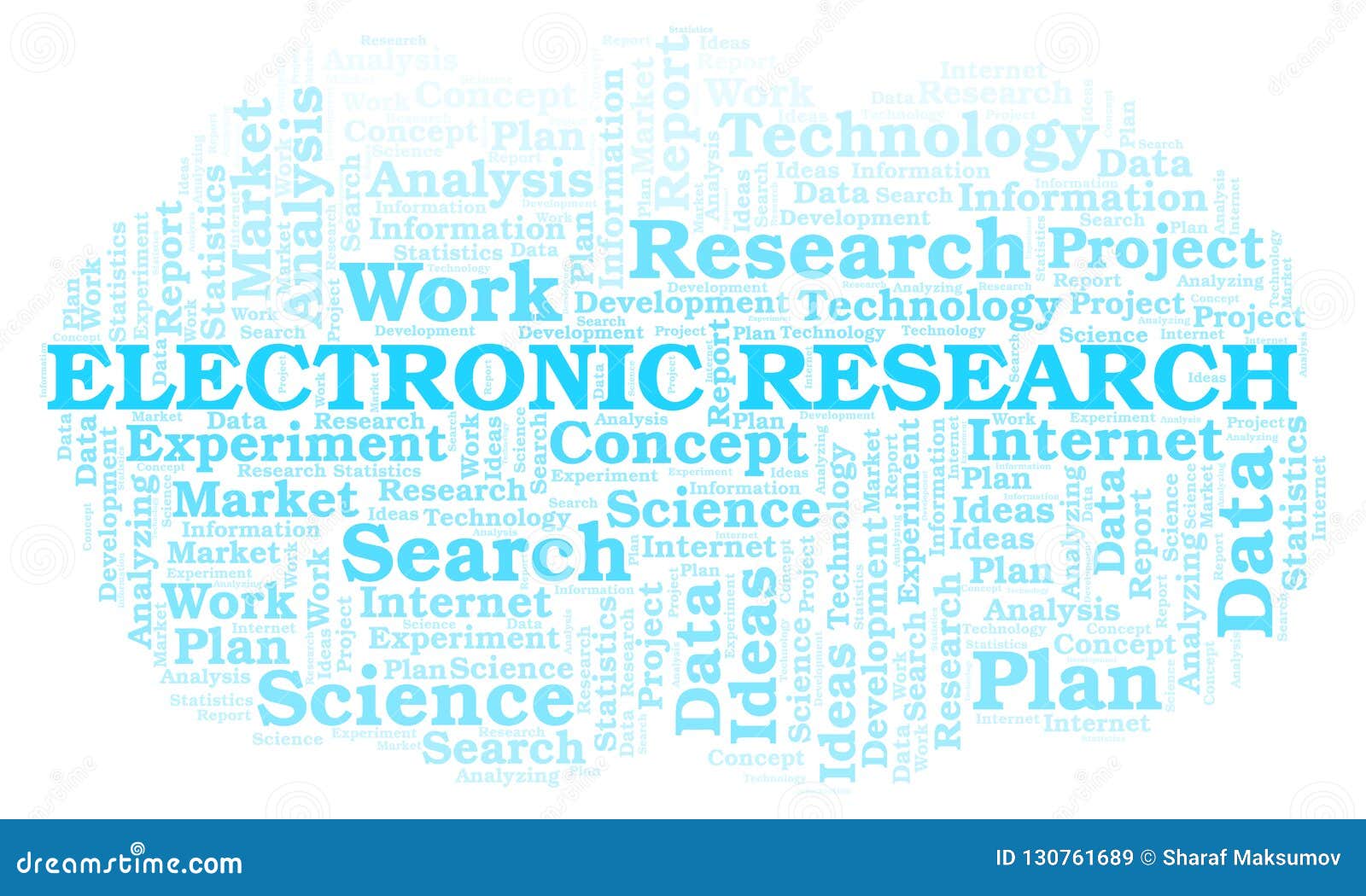 Electronic Research Word Cloud. Stock Illustration - Illustration of ...