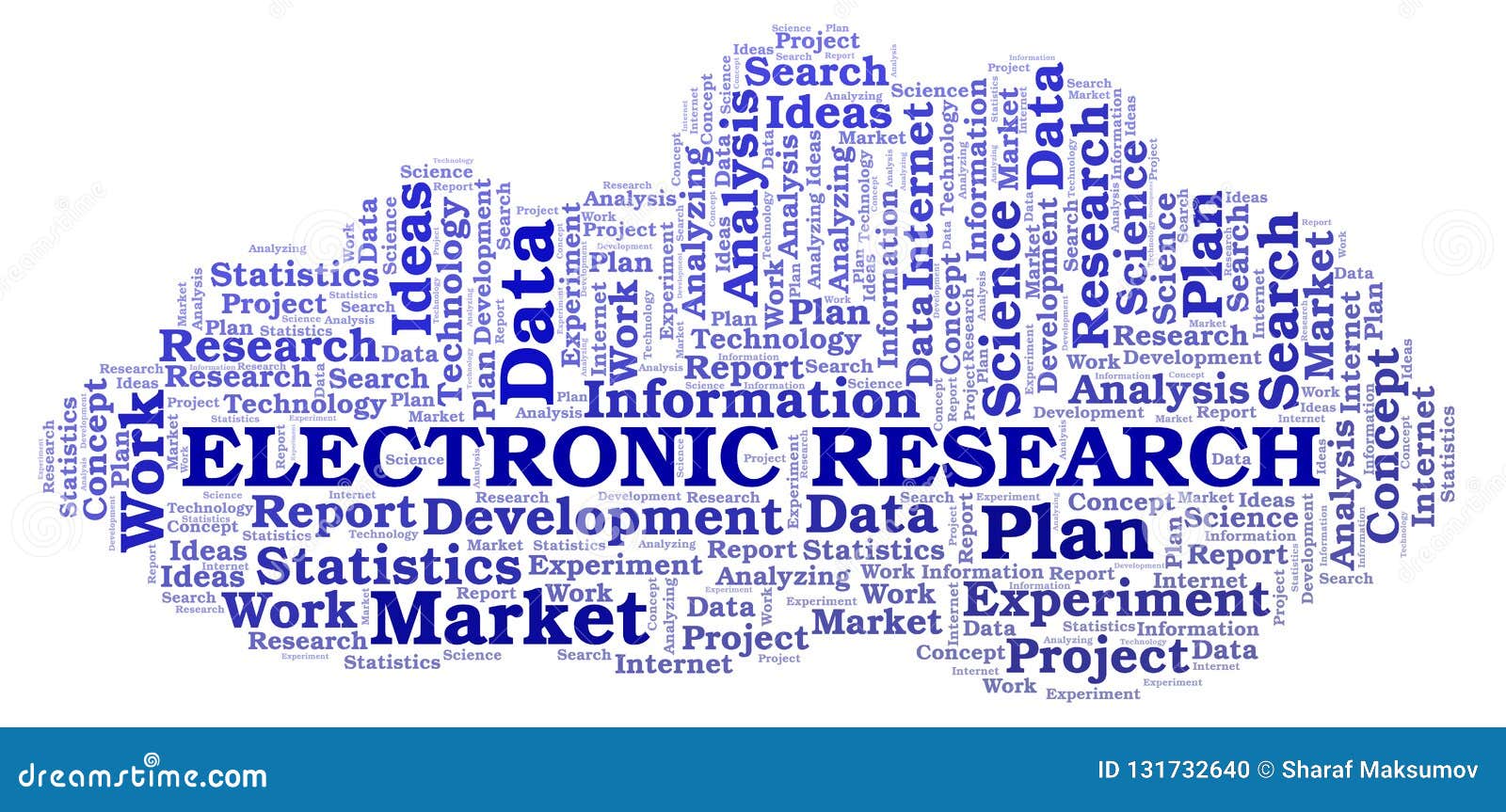 Electronic Research Word Cloud. Wordcloud Made with Text only Stock ...