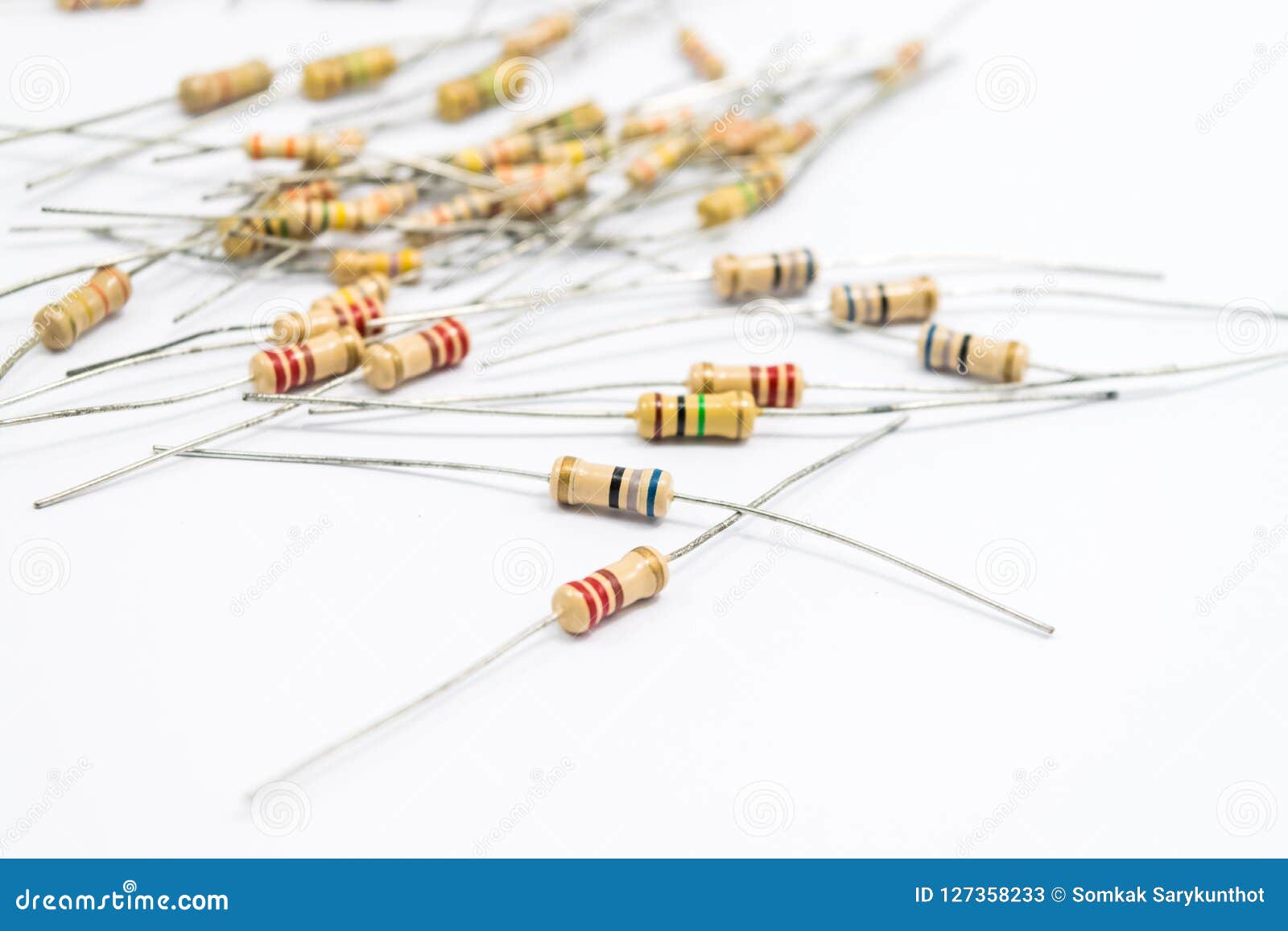 Electronic Resistor Components Stock Image - Image of electricity ...