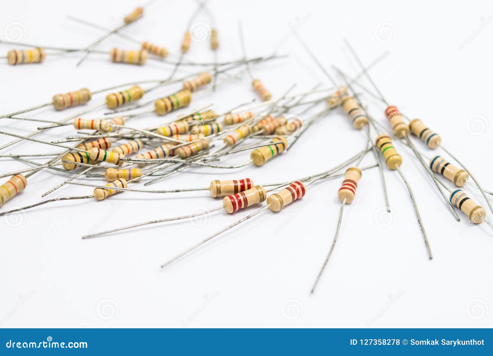 Electronic Resistor Components Stock Photo - Image of electric ...