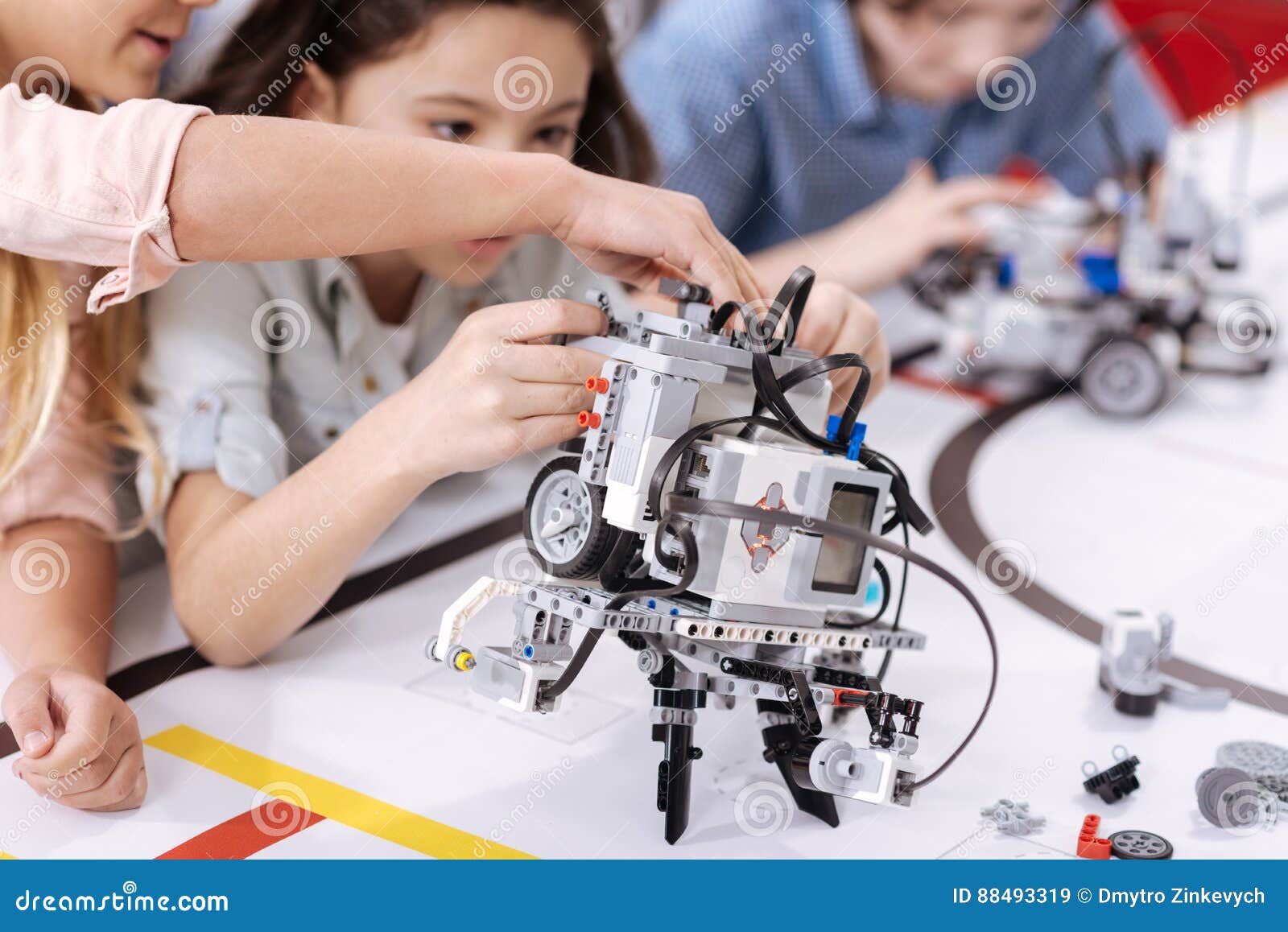 Electronic Robot Standing in the Laboratory Stock Image - Image of ...