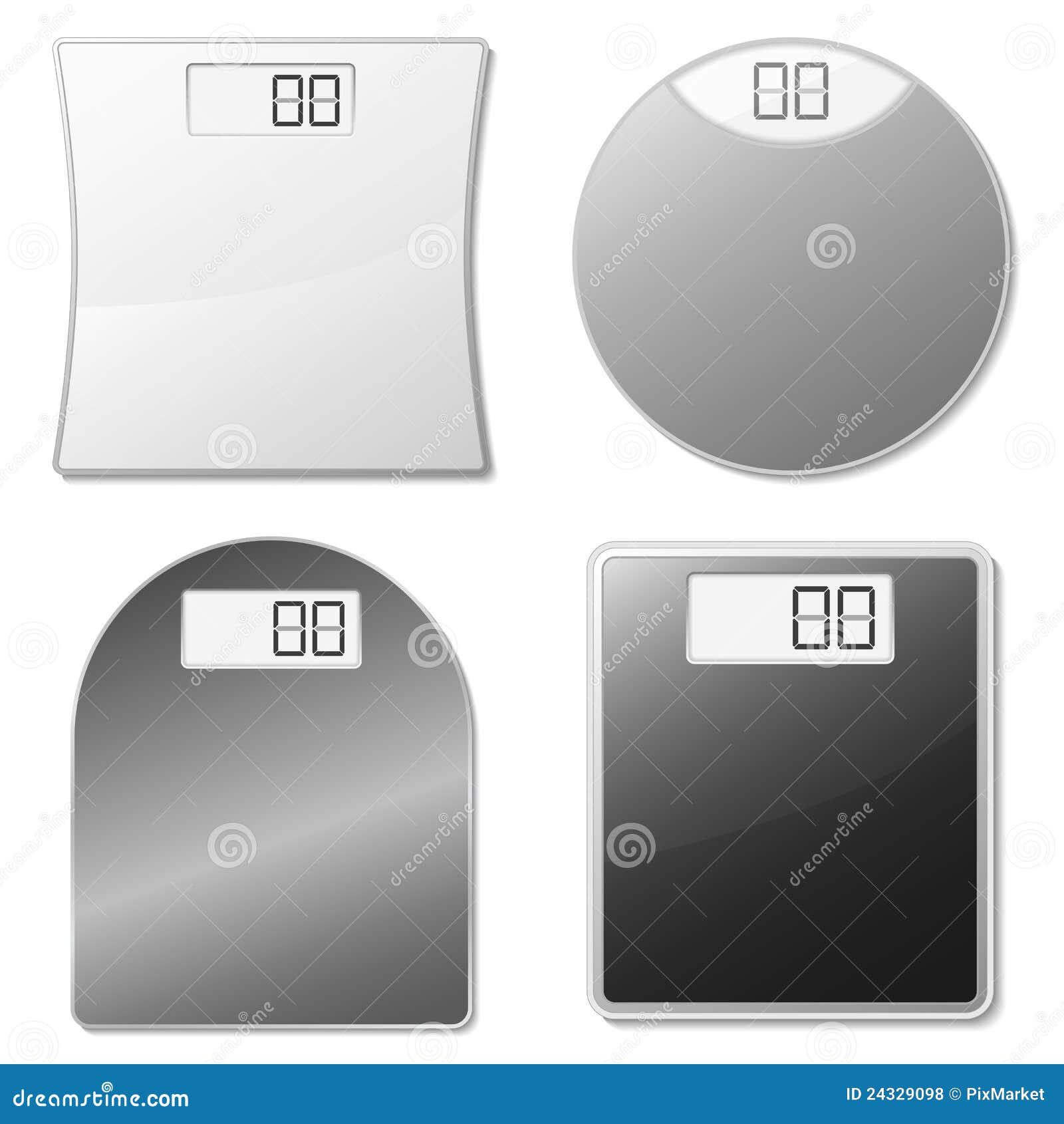 Electronic scales stock vector. Illustration of food - 24329098