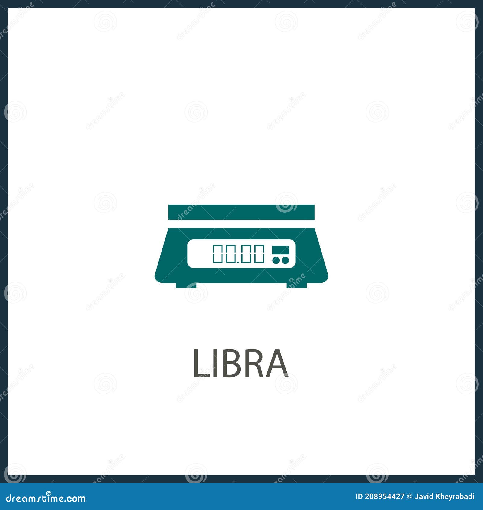 Electronic Scales Vector Icon Scales Simple Icon Stock Illustration ...