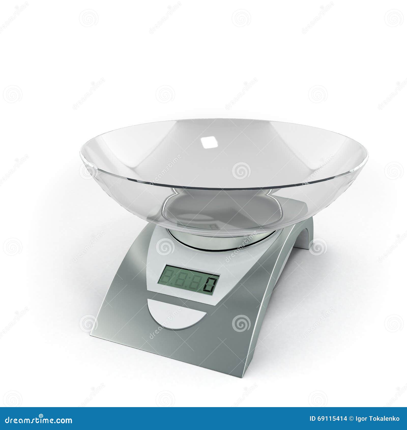 Electronic Scales on a White Background Stock Illustration ...
