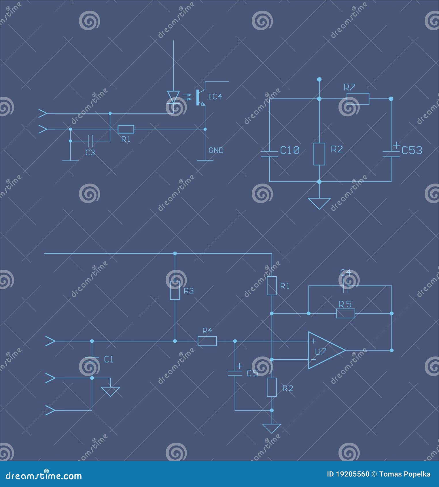 Car Schematic Or Car Blueprint. Vector Illustration. Sedan Car In ...