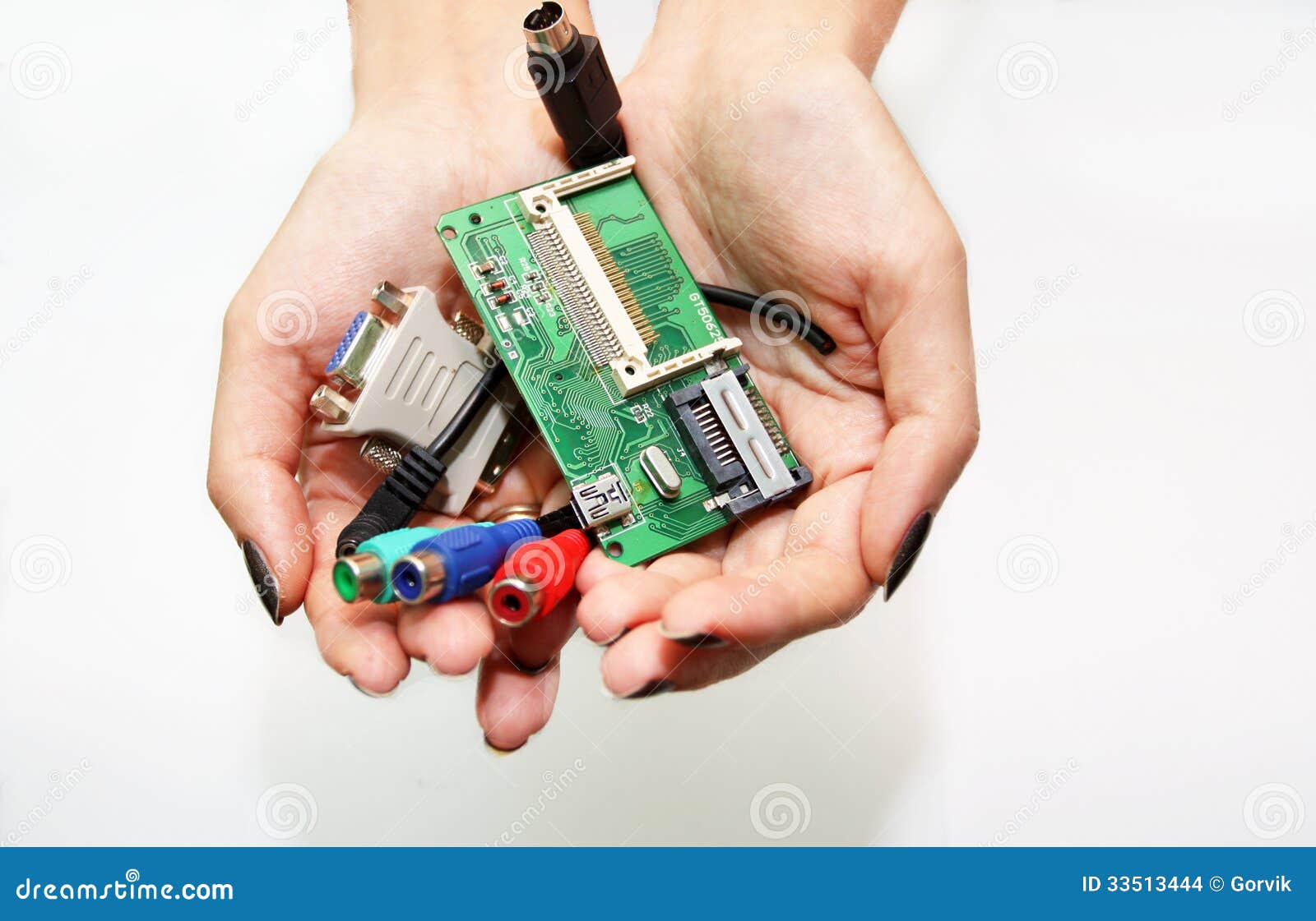 Electronic Schemes in Hands Stock Photo - Image of storage, electricity ...