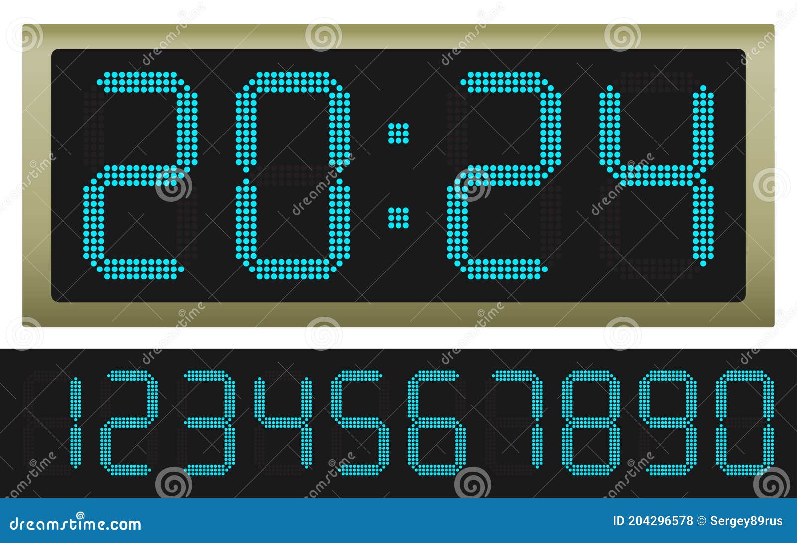 Electronic Scoreboard with a Set of Figures. Stock Vector ...