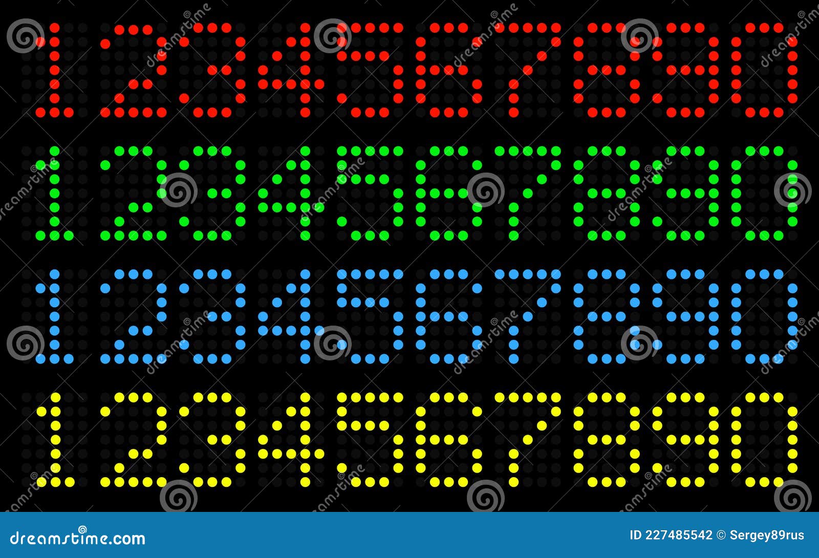 Electronic Scoreboard with a Set of Figures. Stock Vector ... Electronic Scoreboard with a Set of Figures. Stock Vector ...