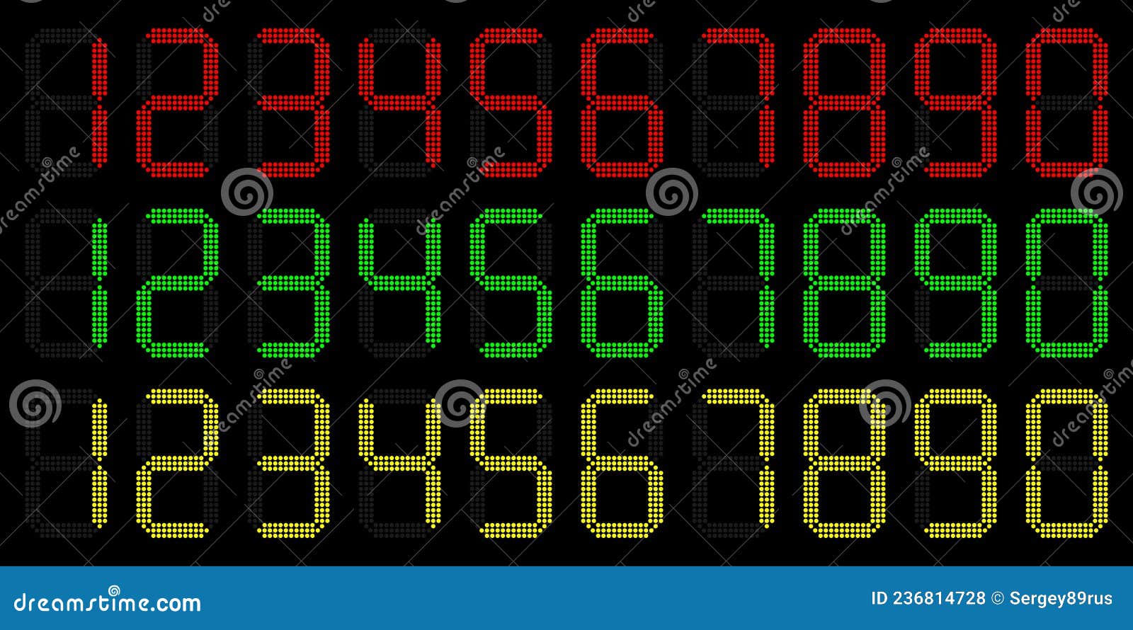 Electronic Scoreboard with a Set of Figures. Stock Vector ...