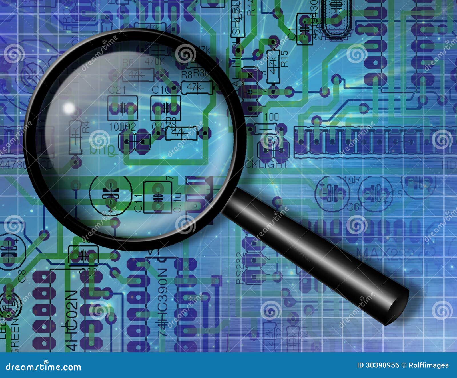 Electronic Search stock illustration. Illustration of identification ...