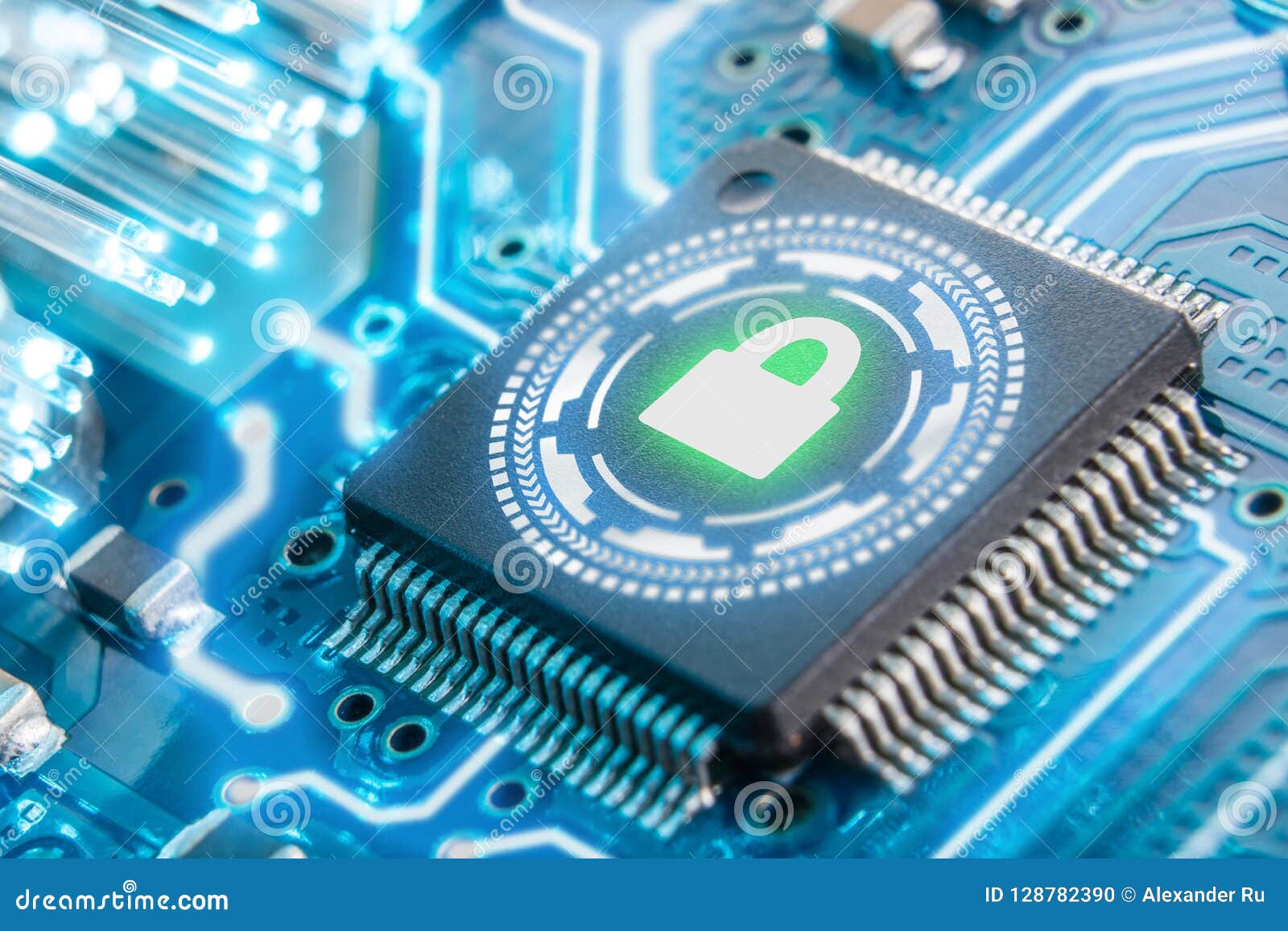 Electronic Security Concept. Data Security Stock Photo - Image of ...