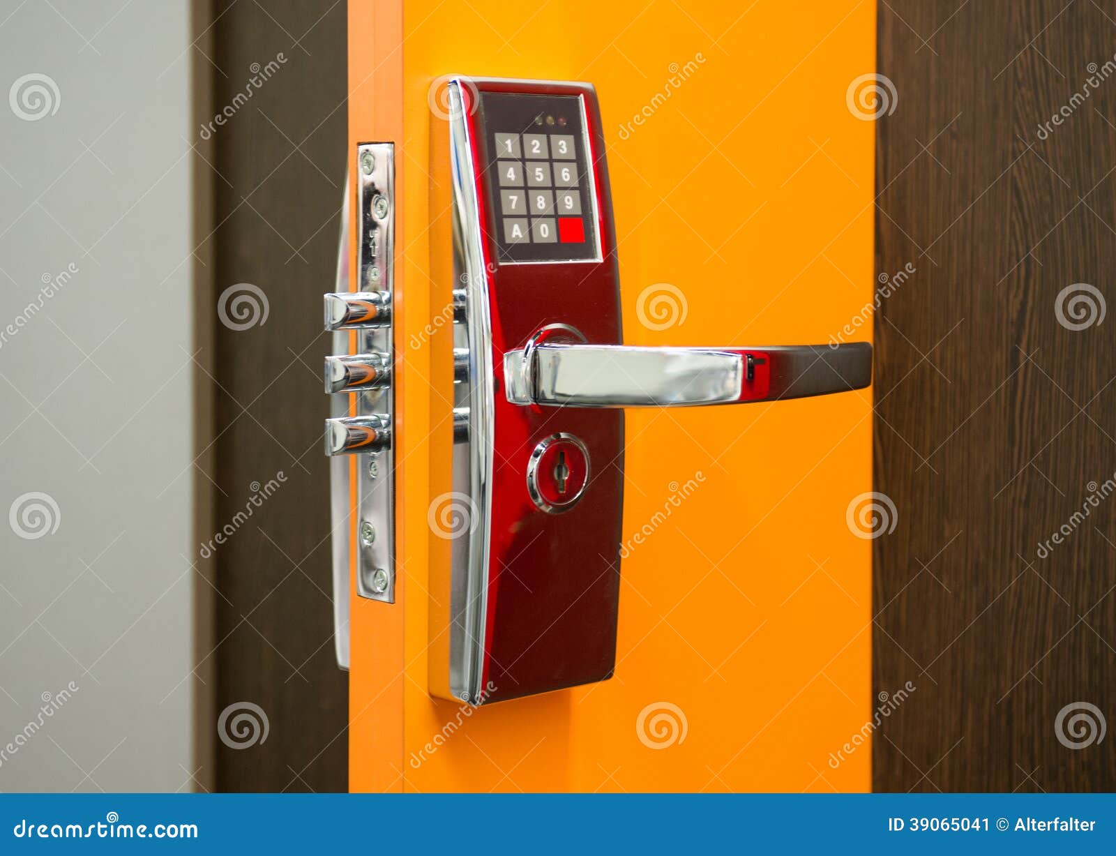 Electronic Security Door Lock Stock Image - Image of bolts, equipment ...