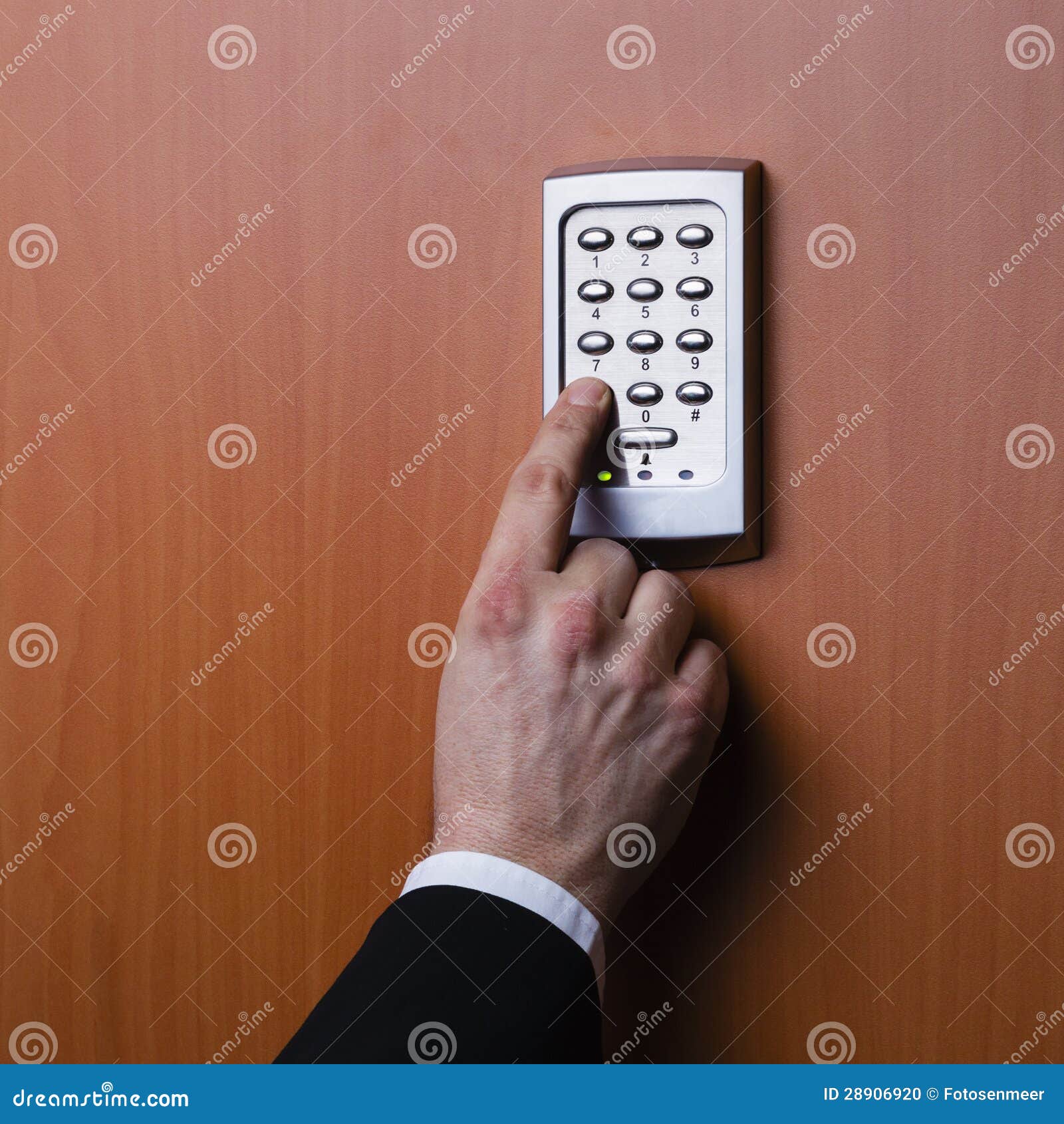 Electronic Security System Being Activated Stock Photo - Image of ...