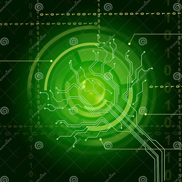 Electronic Sensor Background Shows Illuminated Eye Sensor or Cir Stock ...