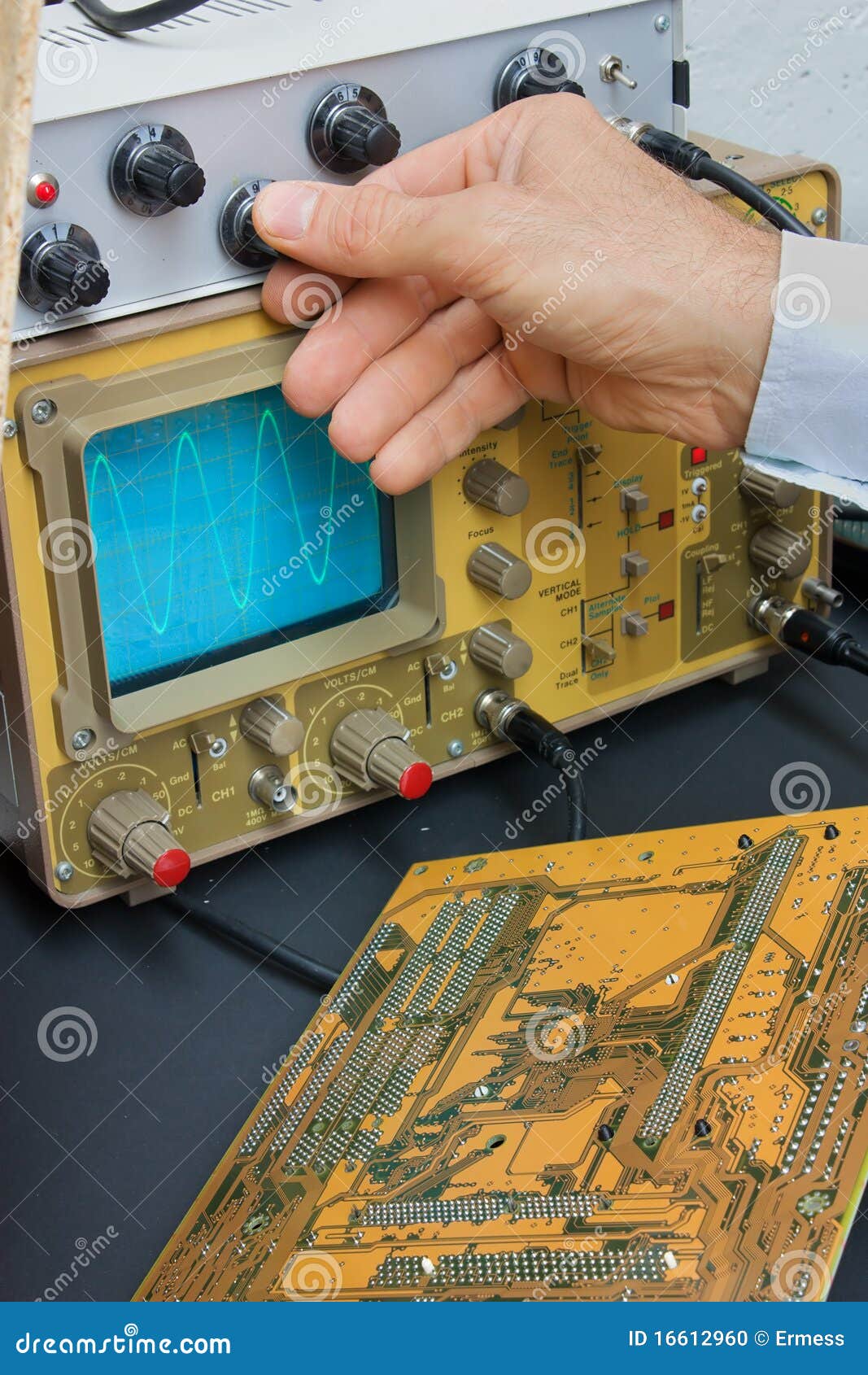 Electronic service lab stock photo. Image of monitor - 16612960