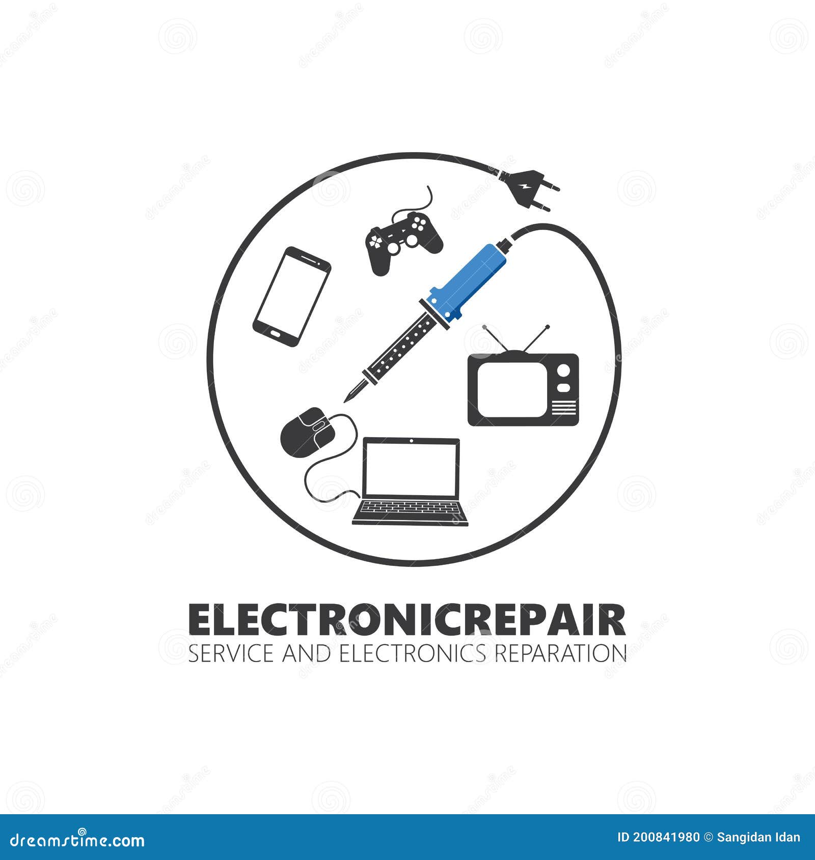 Electronic Service and Repair Icon Vector Illustration Design Stock ...
