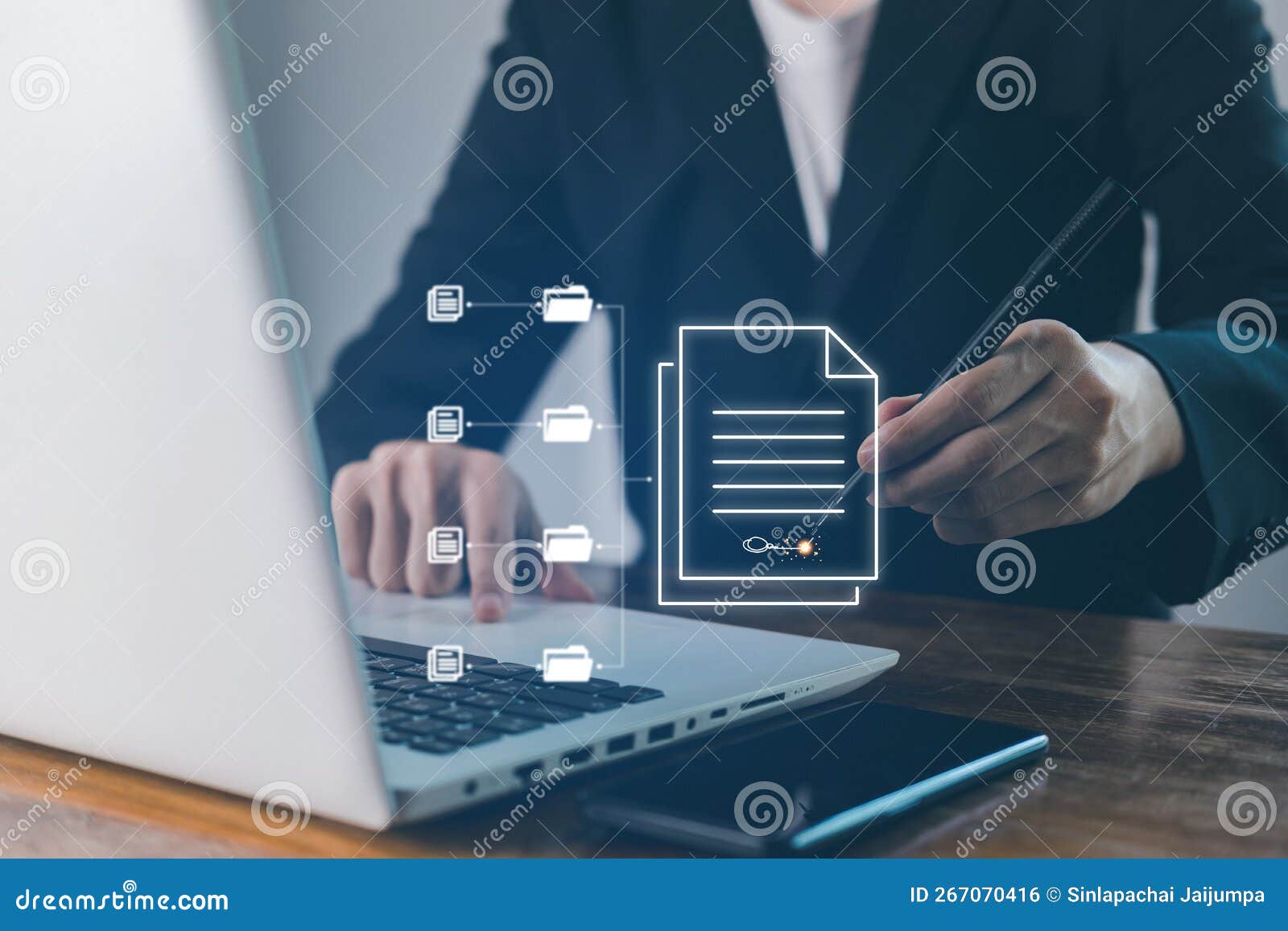 Electronic Signature or E-signing. Document Management System DMS ...
