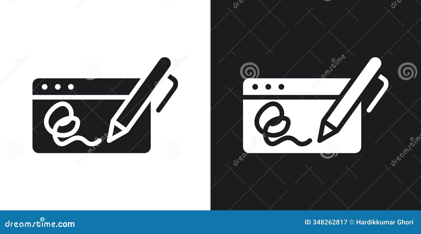 The Signature Icon. Pen And Undersign, Underwrite, Ratify Symbol. Flat ...